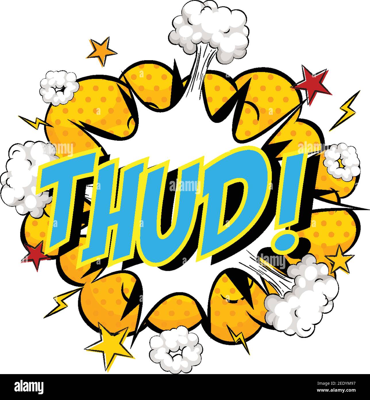 Word Thud on comic cloud explosion background illustration Stock Vector ...