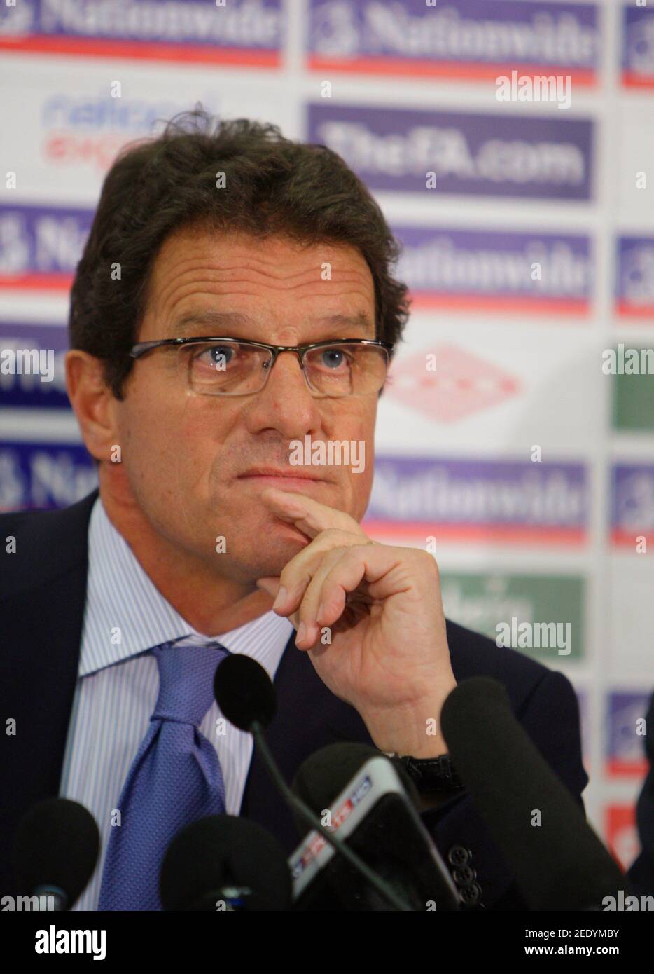 England manager fabio capello world cup squad announcement wembley ...