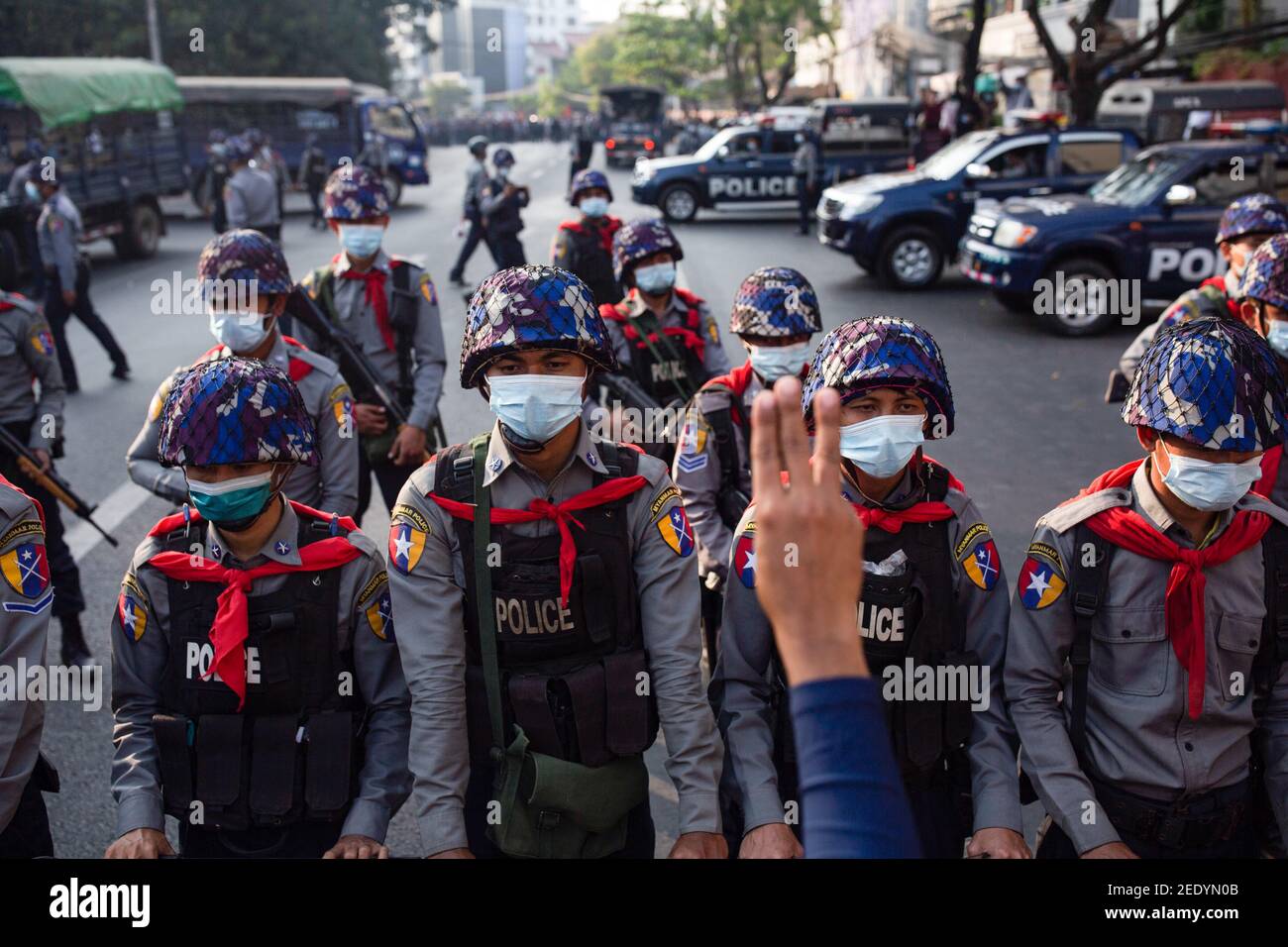 Burma road riot hi-res stock photography and images - Alamy