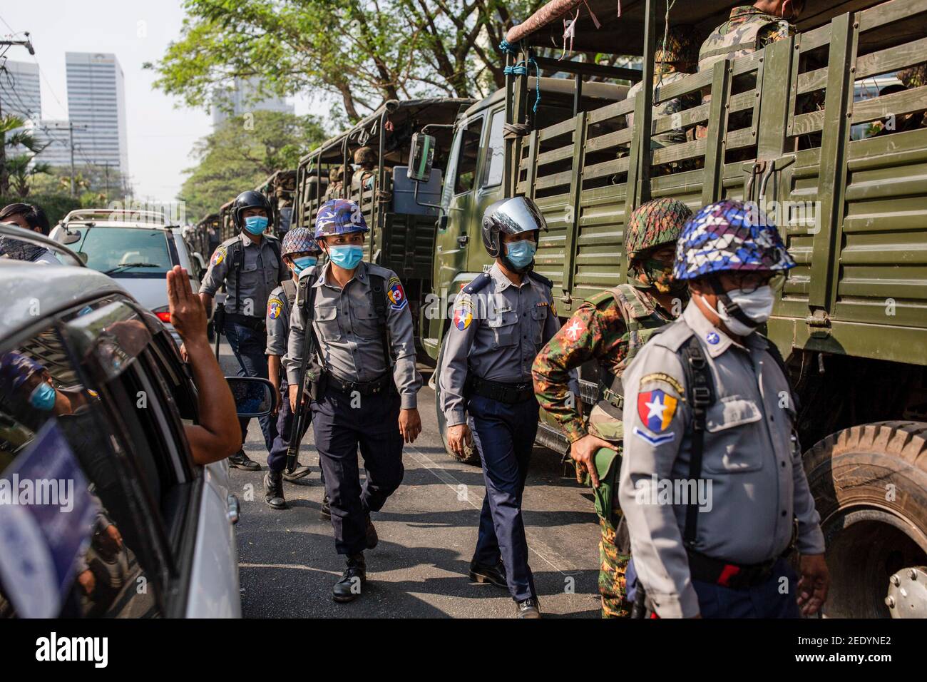 Burma road riot hi-res stock photography and images - Alamy