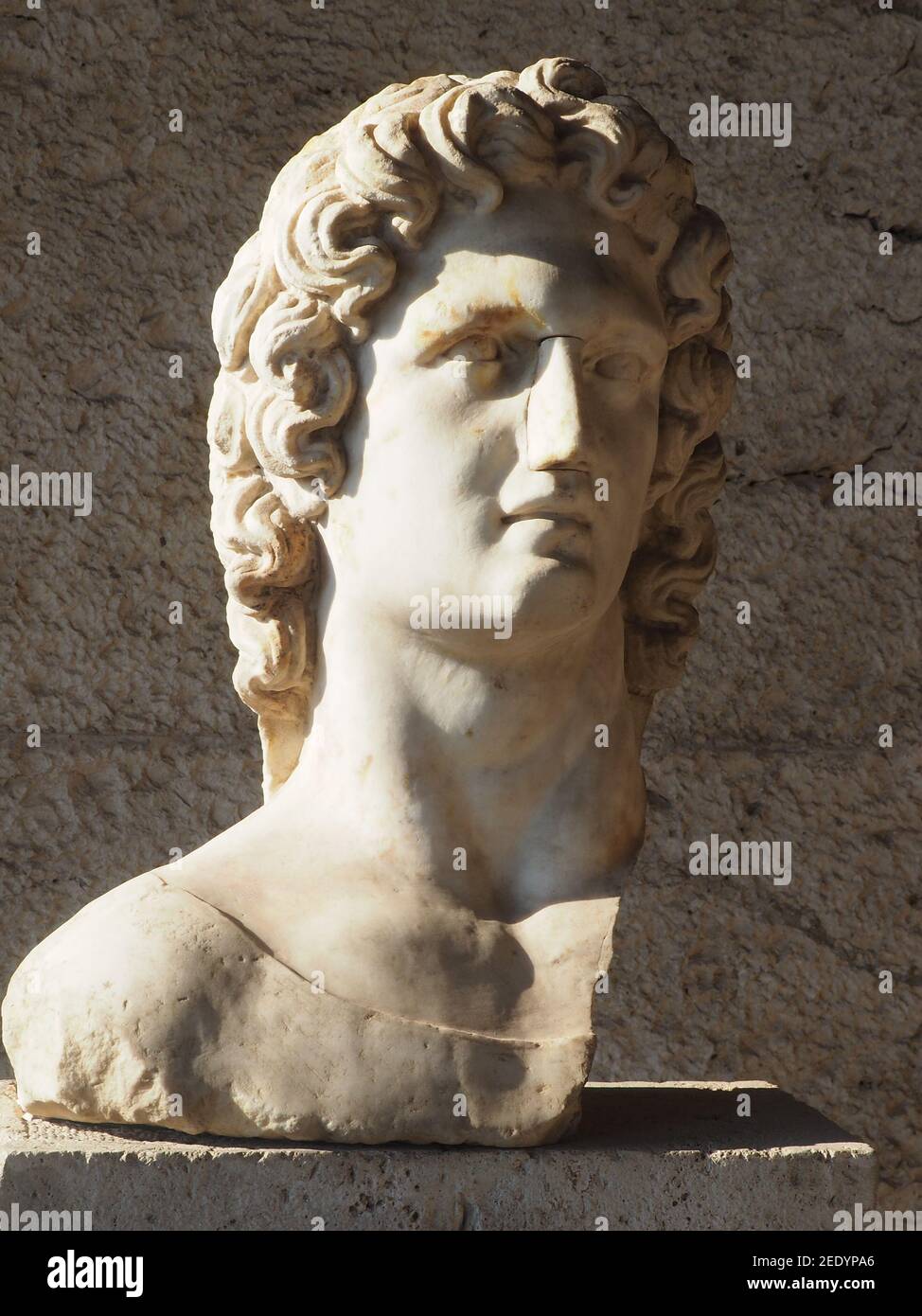 statue of greek emperor in the Agora, Athens Stock Photo - Alamy