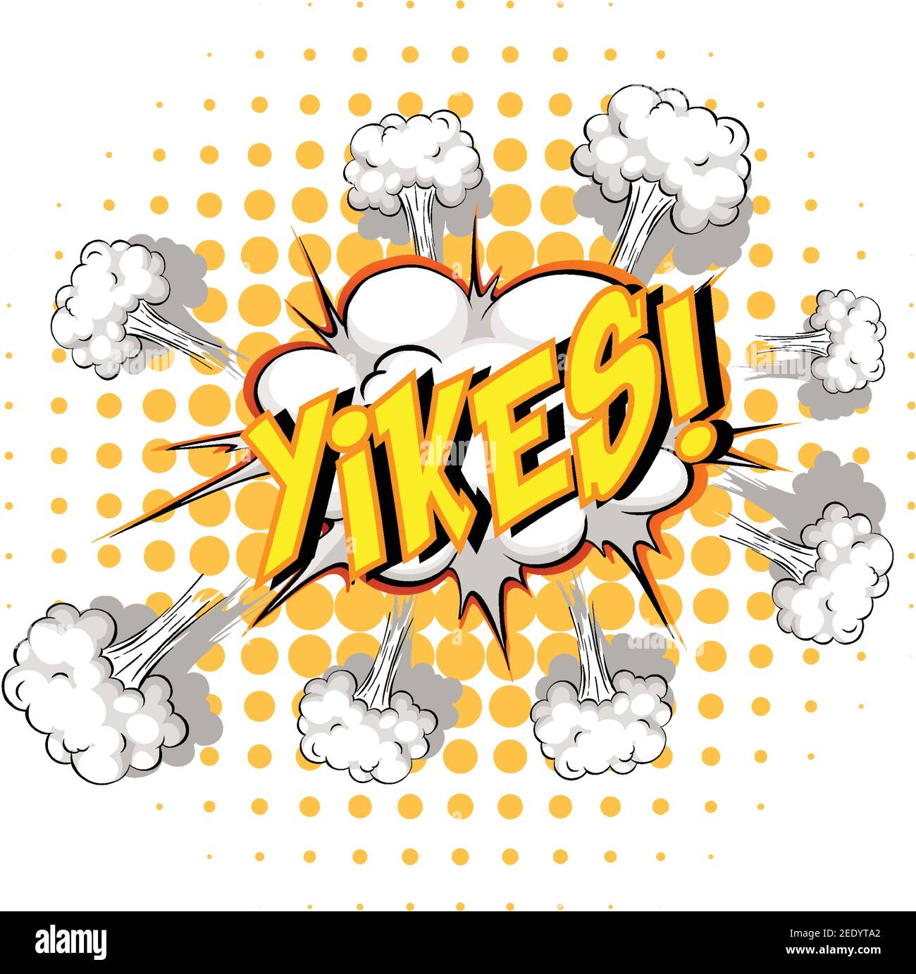 Comic speech bubble with yikes text illustration Stock Vector Image ...