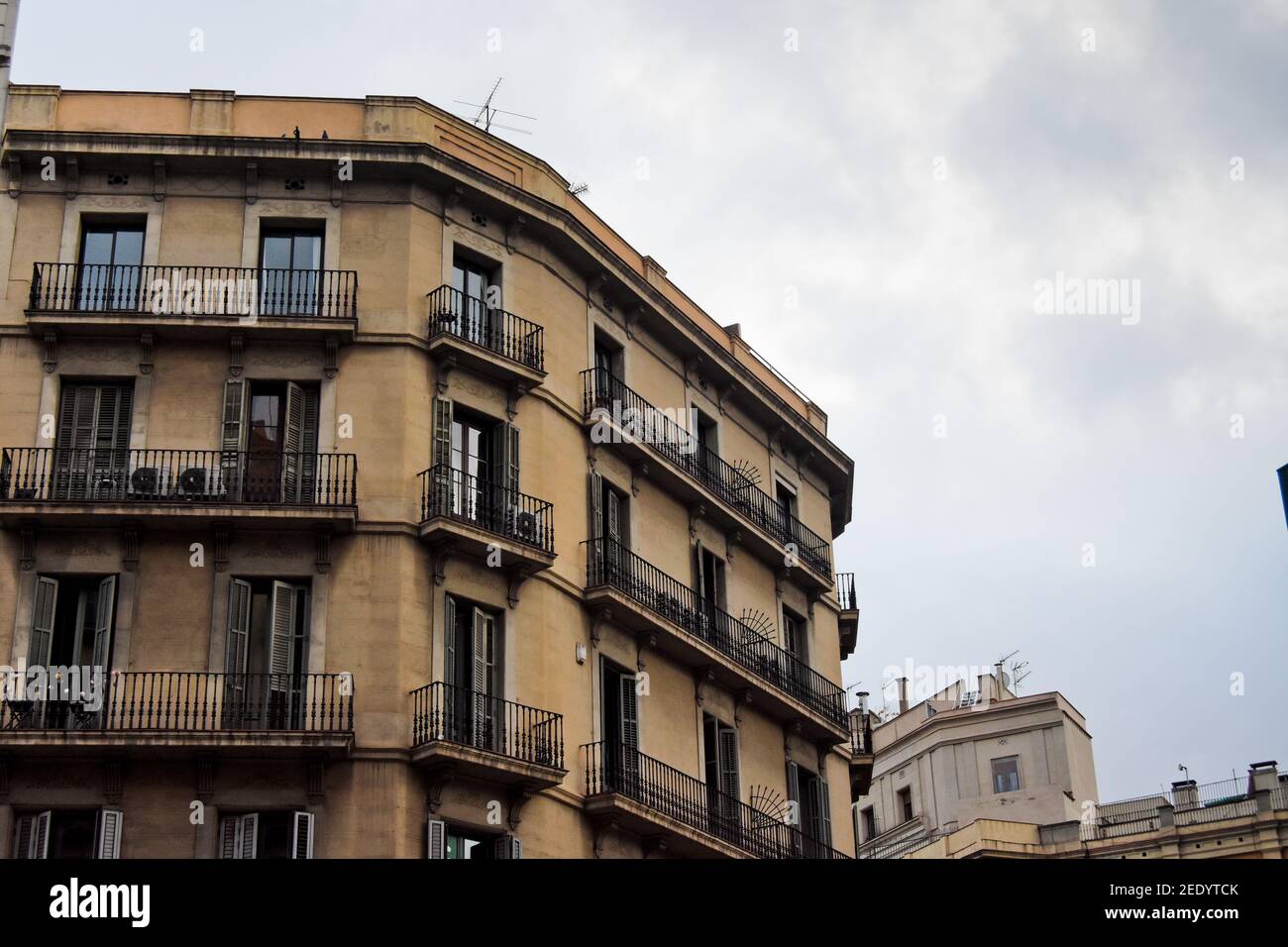 Old residential building facade Stock Photo - Alamy