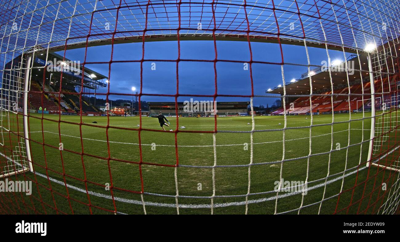 A general view inside the LNER Stadium during the warm-up before the ...