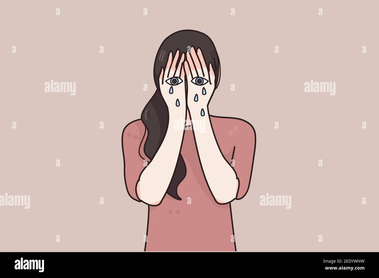 Sorrow worry Stock Vector Images - Alamy