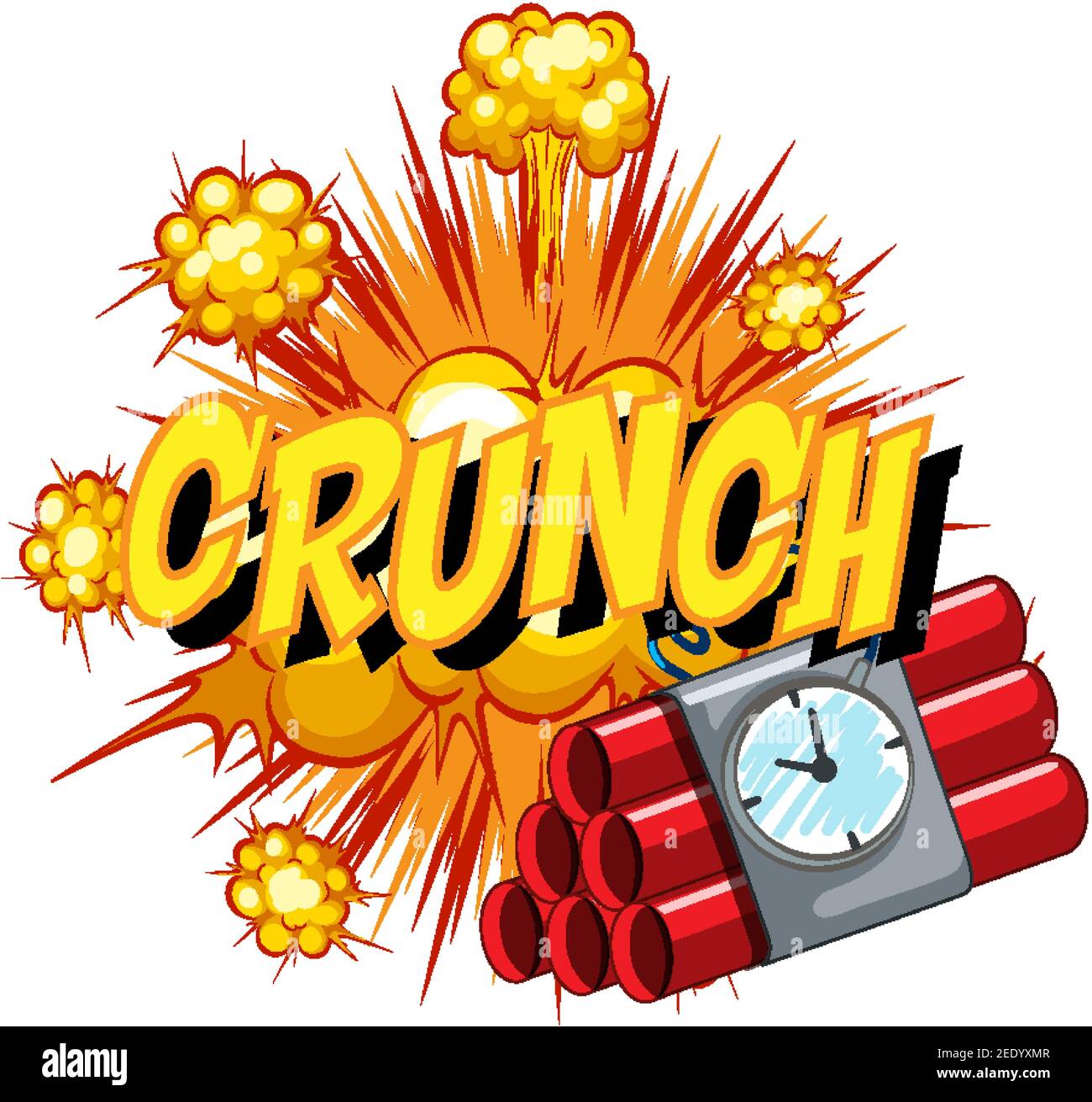 Comic speech bubble with crunch text illustration Stock Vector Image ...