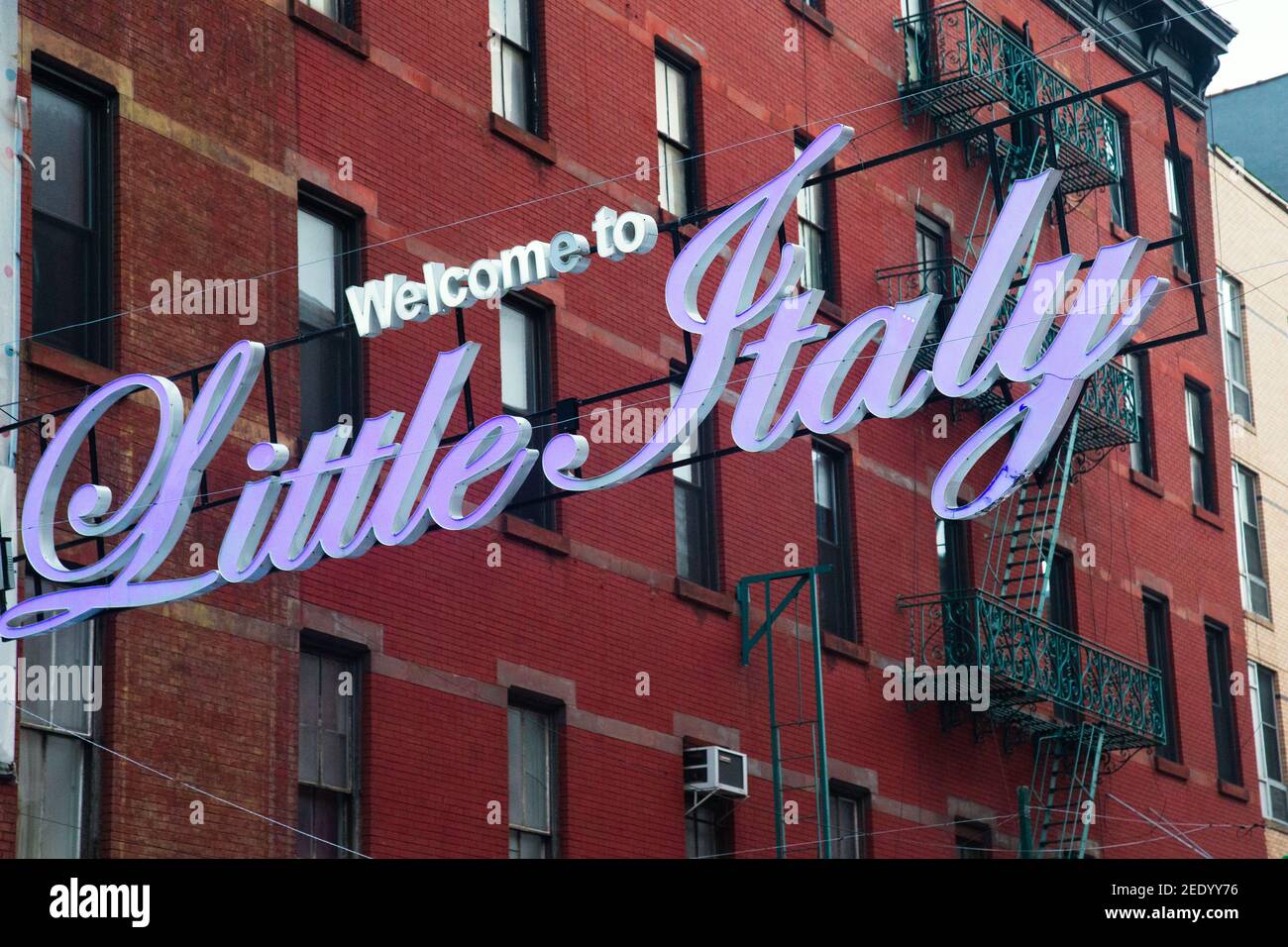 Welcome To Little Italy Sign High Resolution Stock Photography and ...