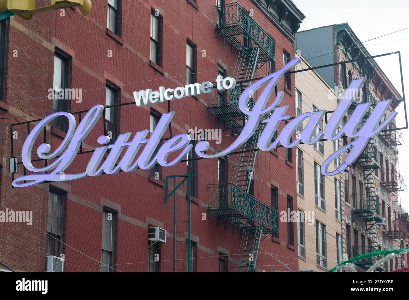 Welcome to little italy hi-res stock photography and images - Alamy