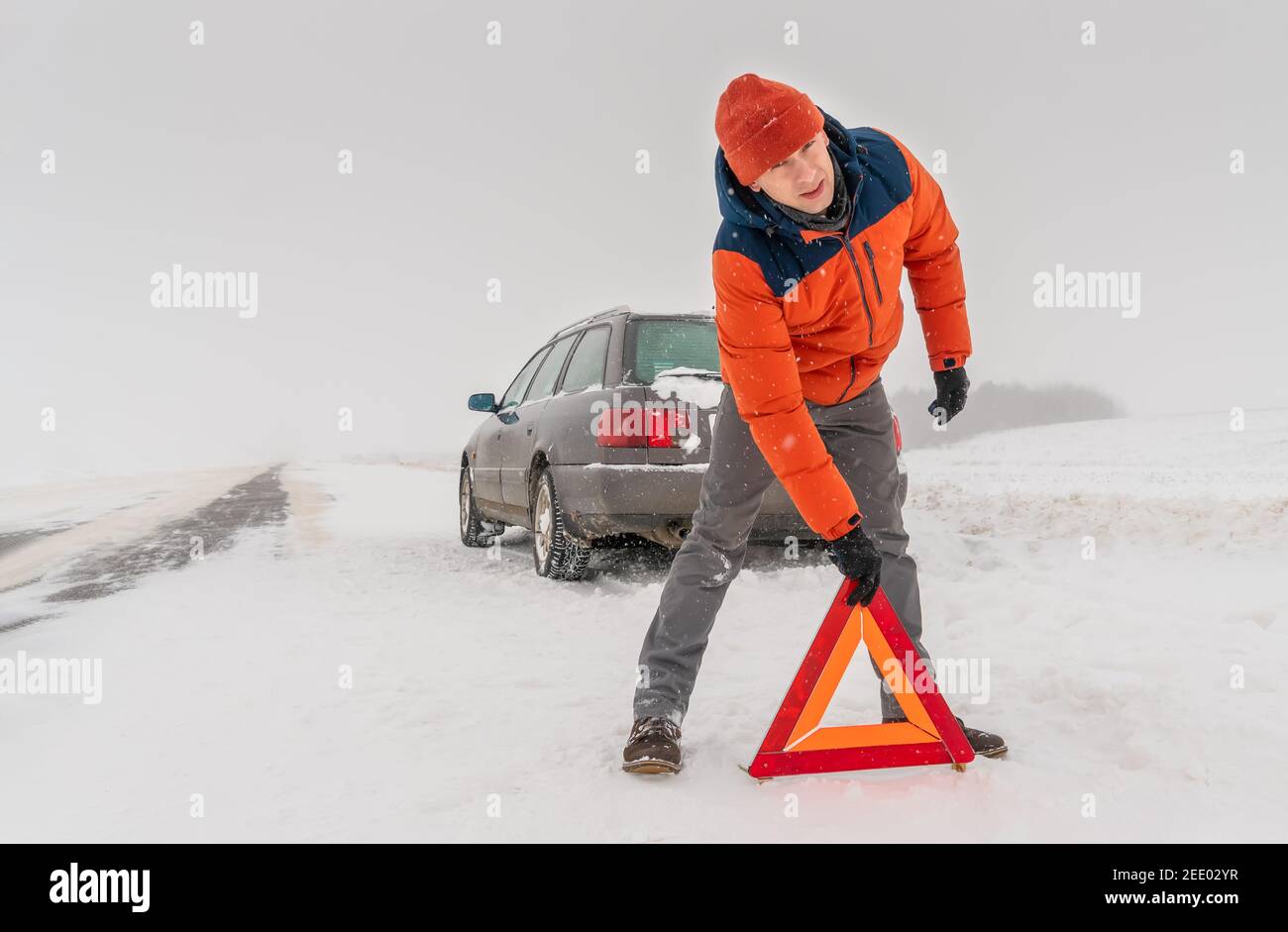 Reflective jacket triangle hi-res stock photography and images - Alamy