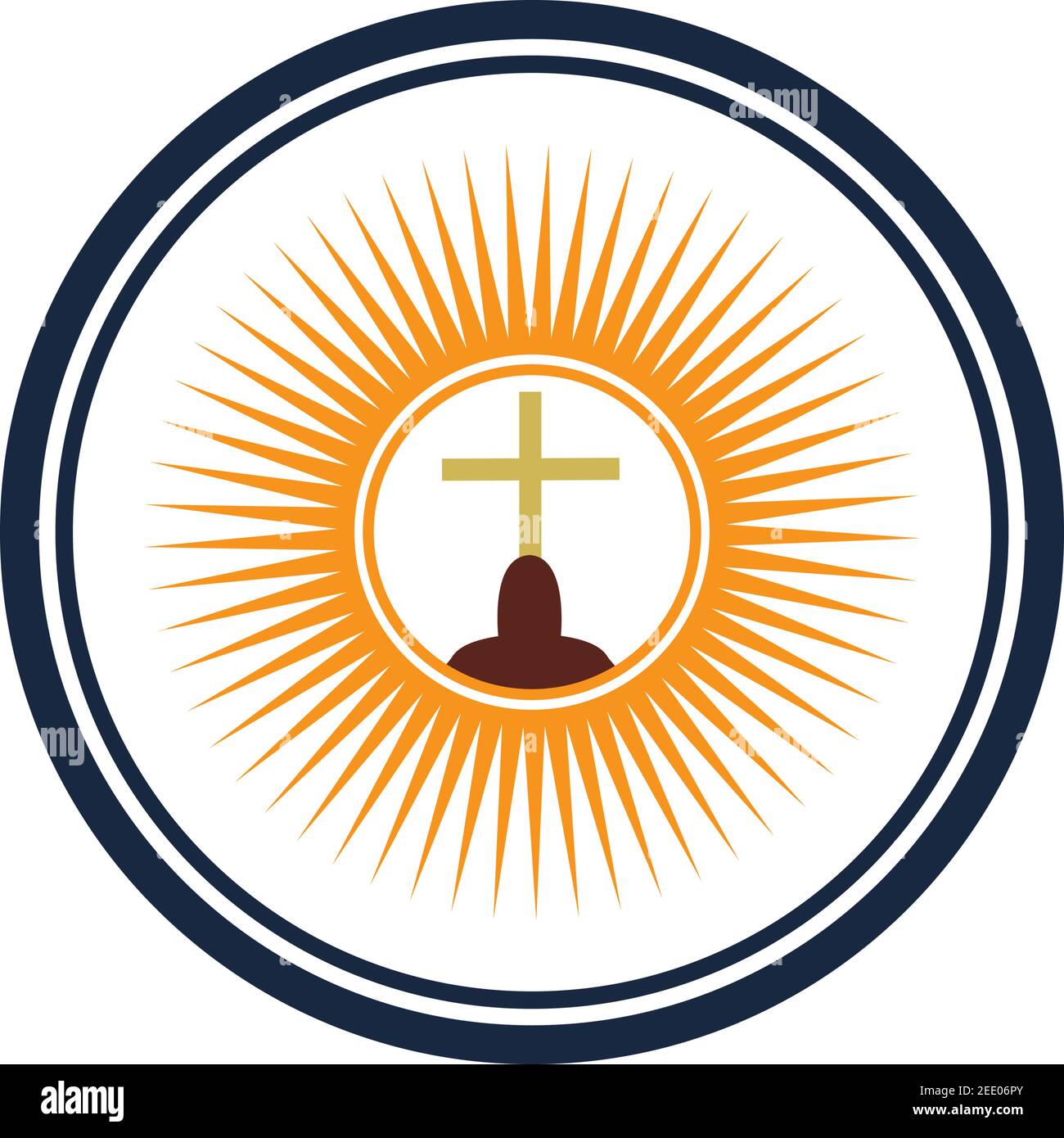 church christian line art logo design,Christian symbols Stock Vector ...