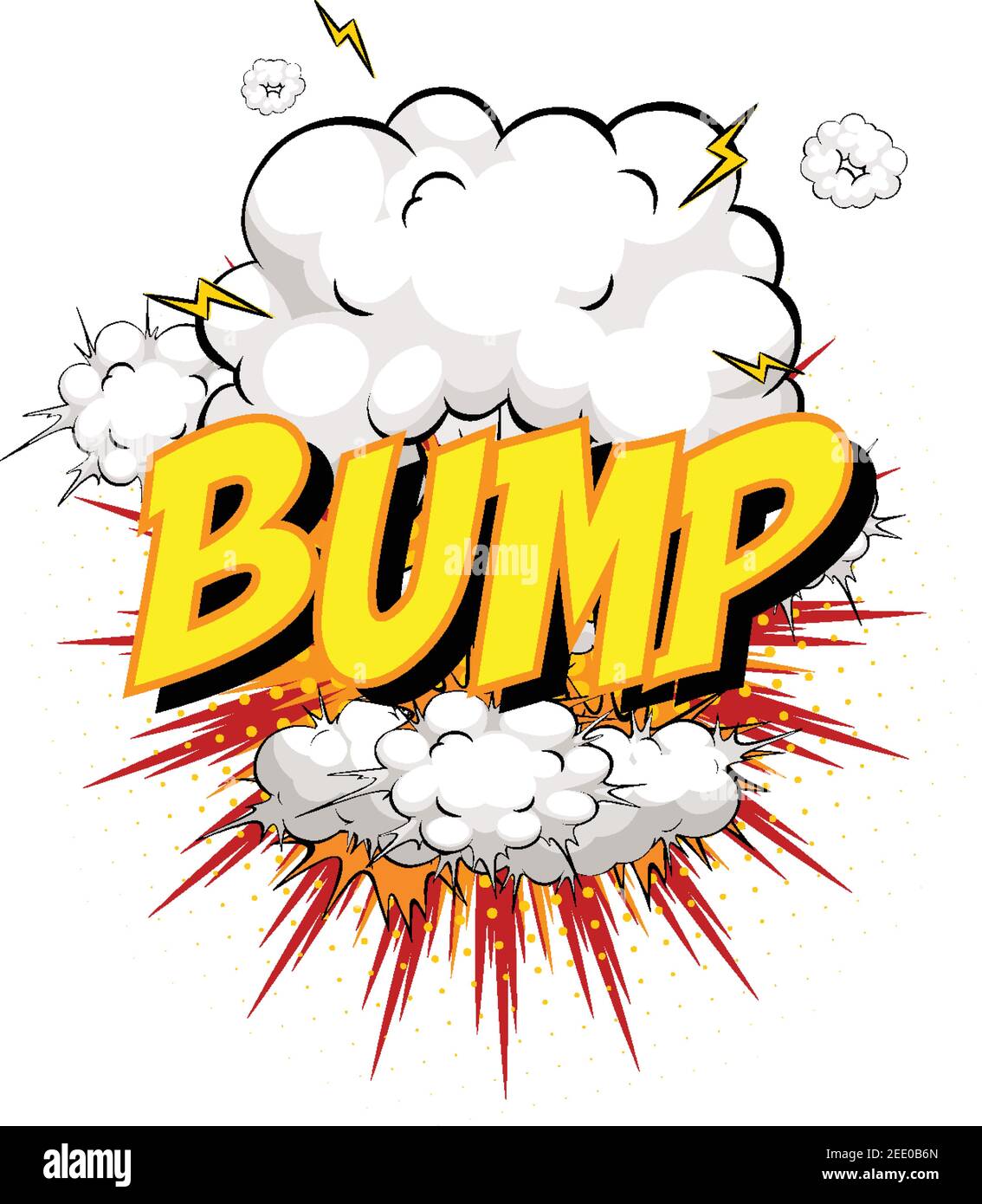 Word Bump on comic cloud explosion background illustration Stock Vector ...