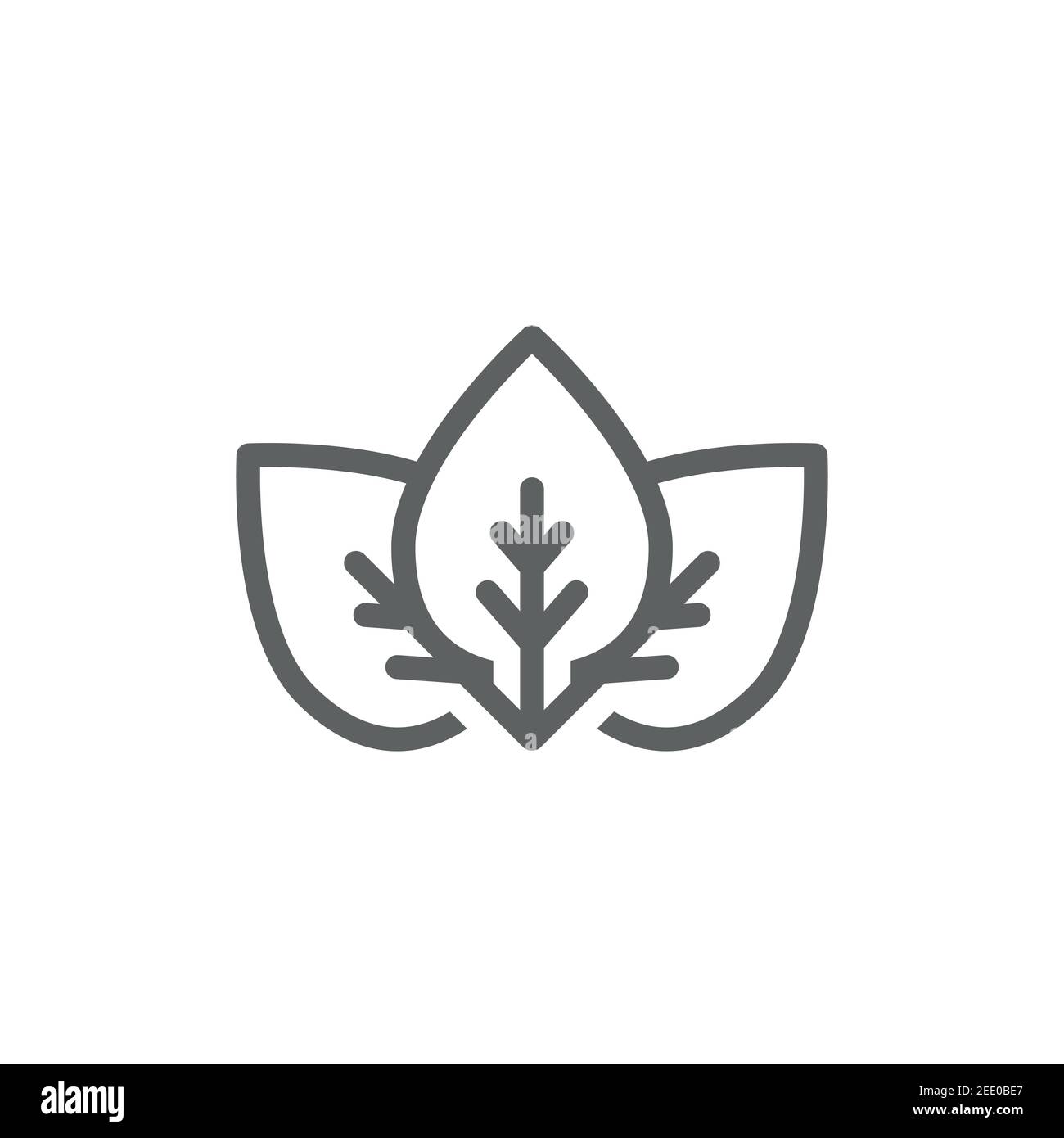 Three black leaves eco logo. Leaf organic icon. Leaf ecology, eco ...