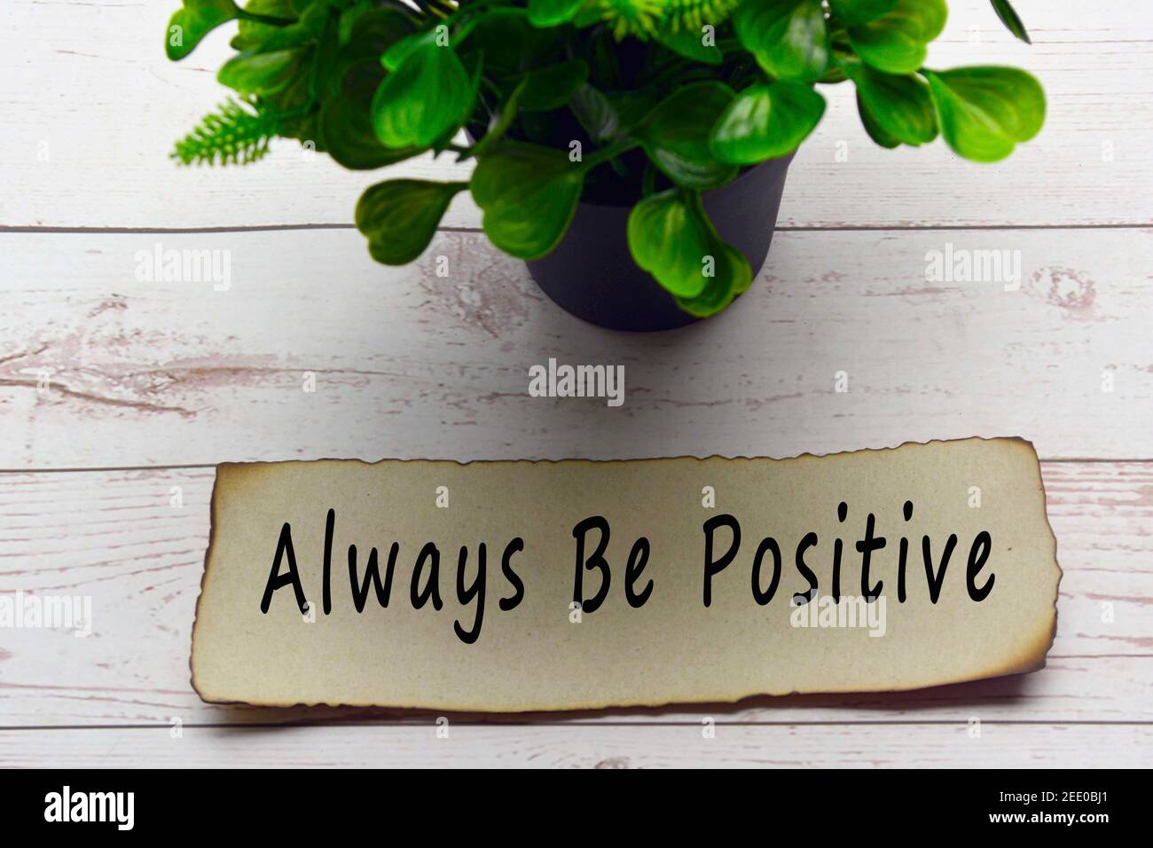 Motivational and inspirational quote on burnt edge brown paper Stock ...
