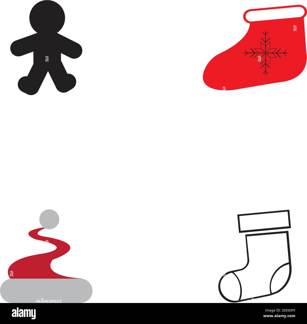 Christmas vector icons illustrations design template - Vector Stock ...