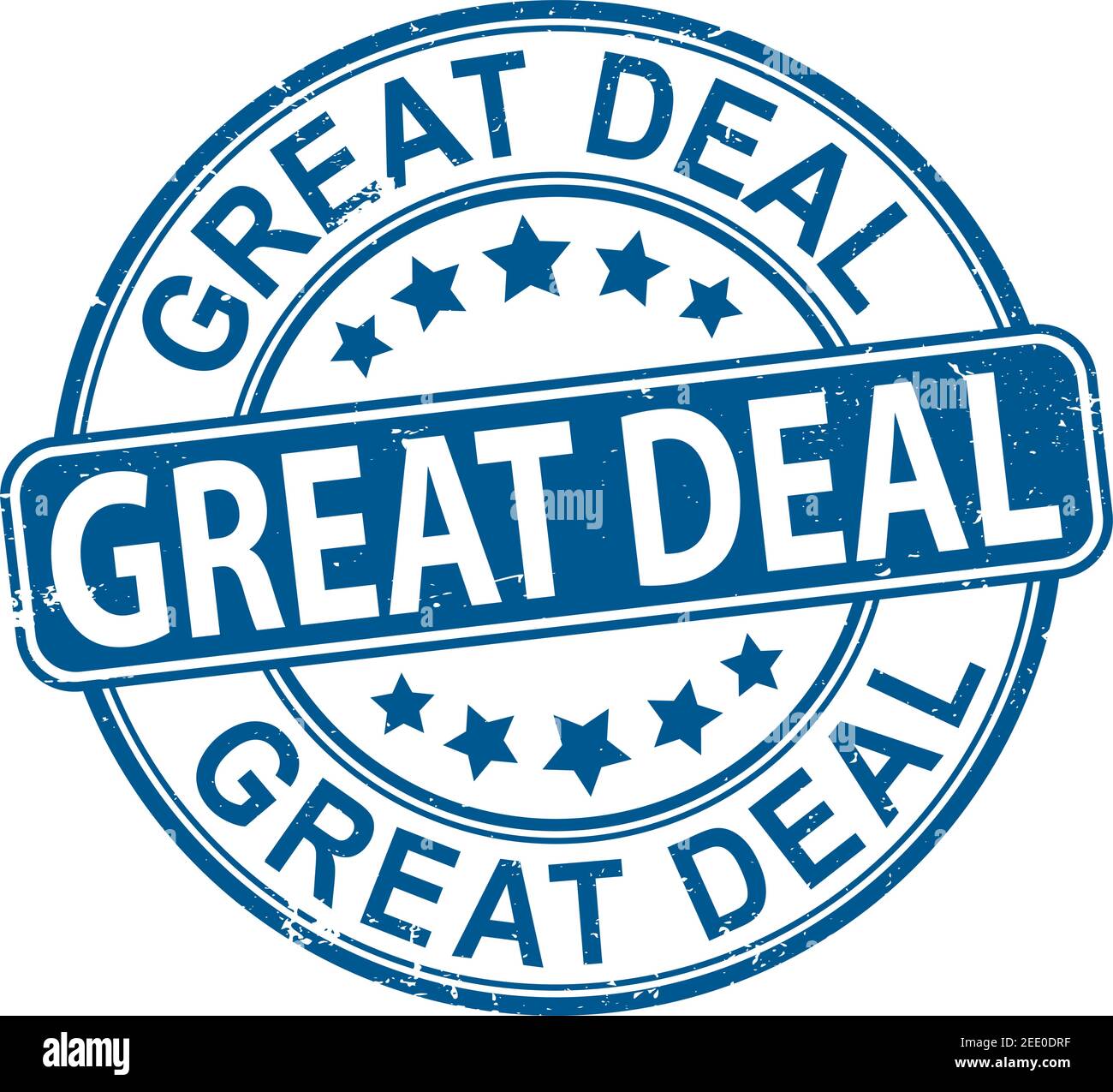 great deal blue round grunge stamp vector illustration on a white ...
