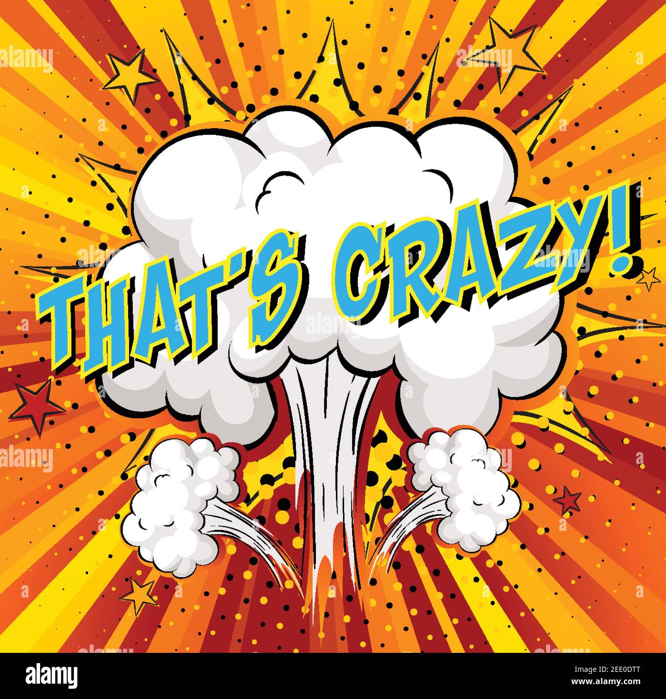 Word That's crazy on comic cloud explosion background illustration ...