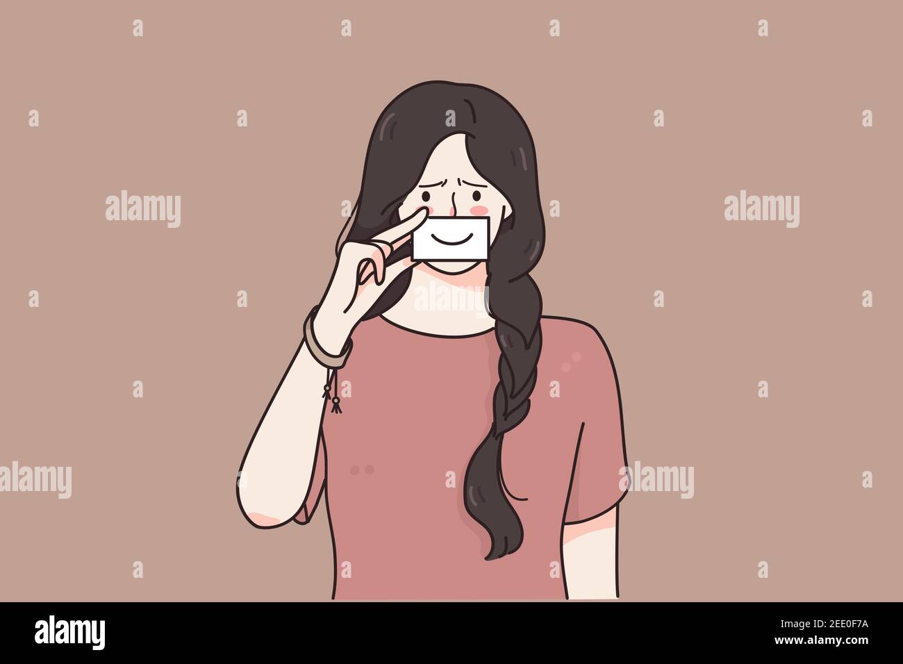 Sad depression mask emotion disguise hi-res stock photography and ...