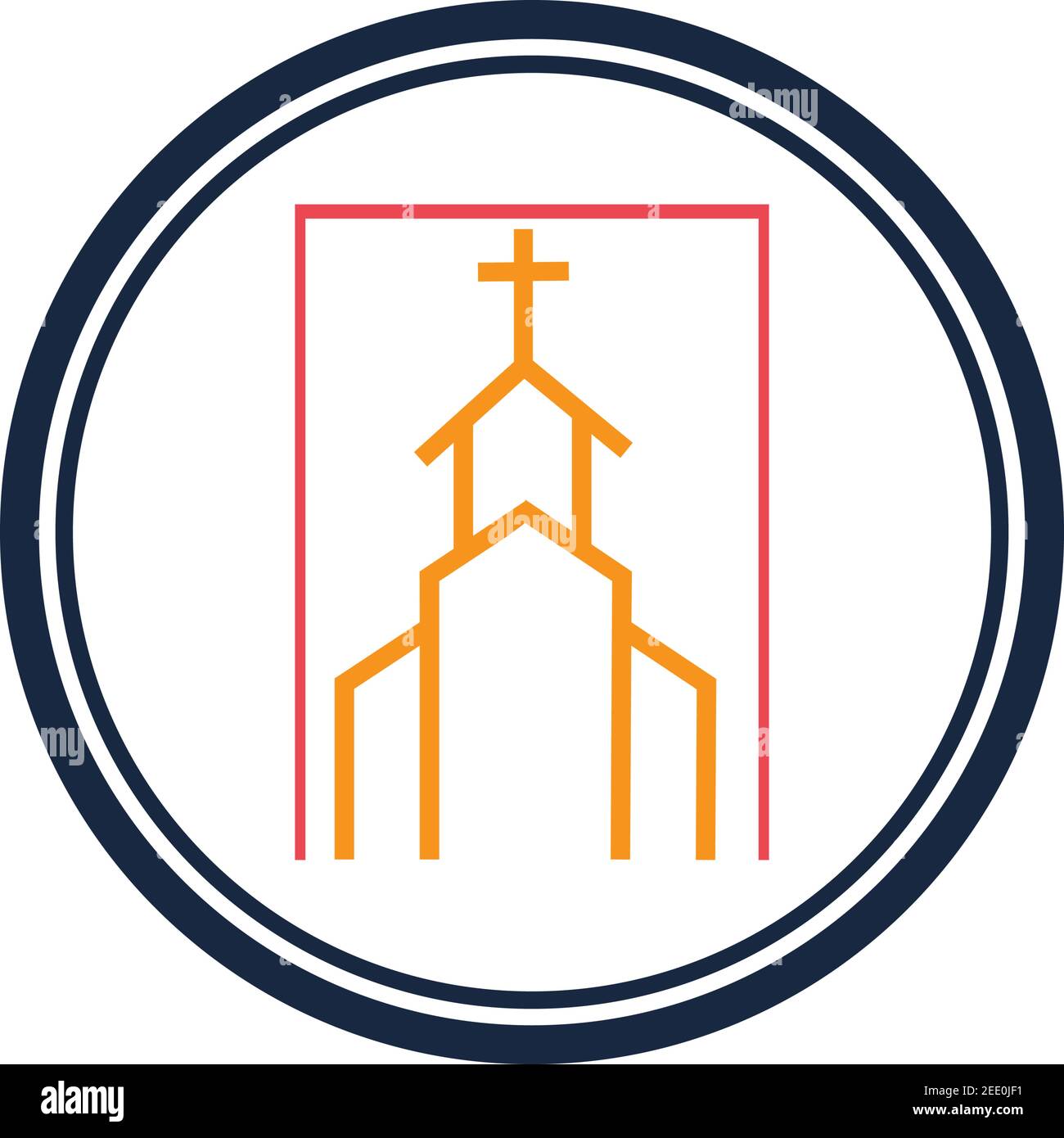 church christian line art logo design,Christian symbols Stock Vector ...