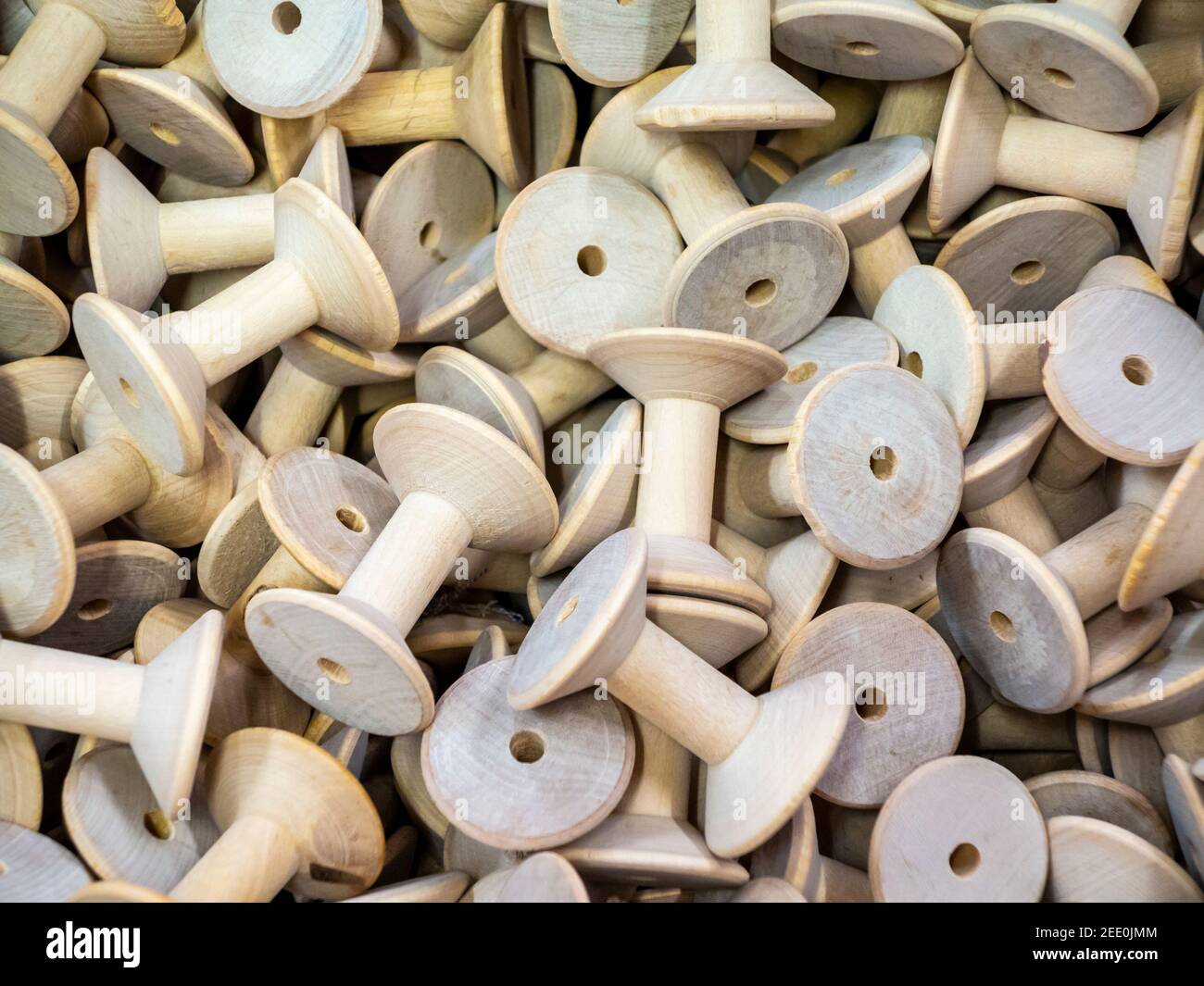 Wooden cotton reels hi-res stock photography and images - Alamy