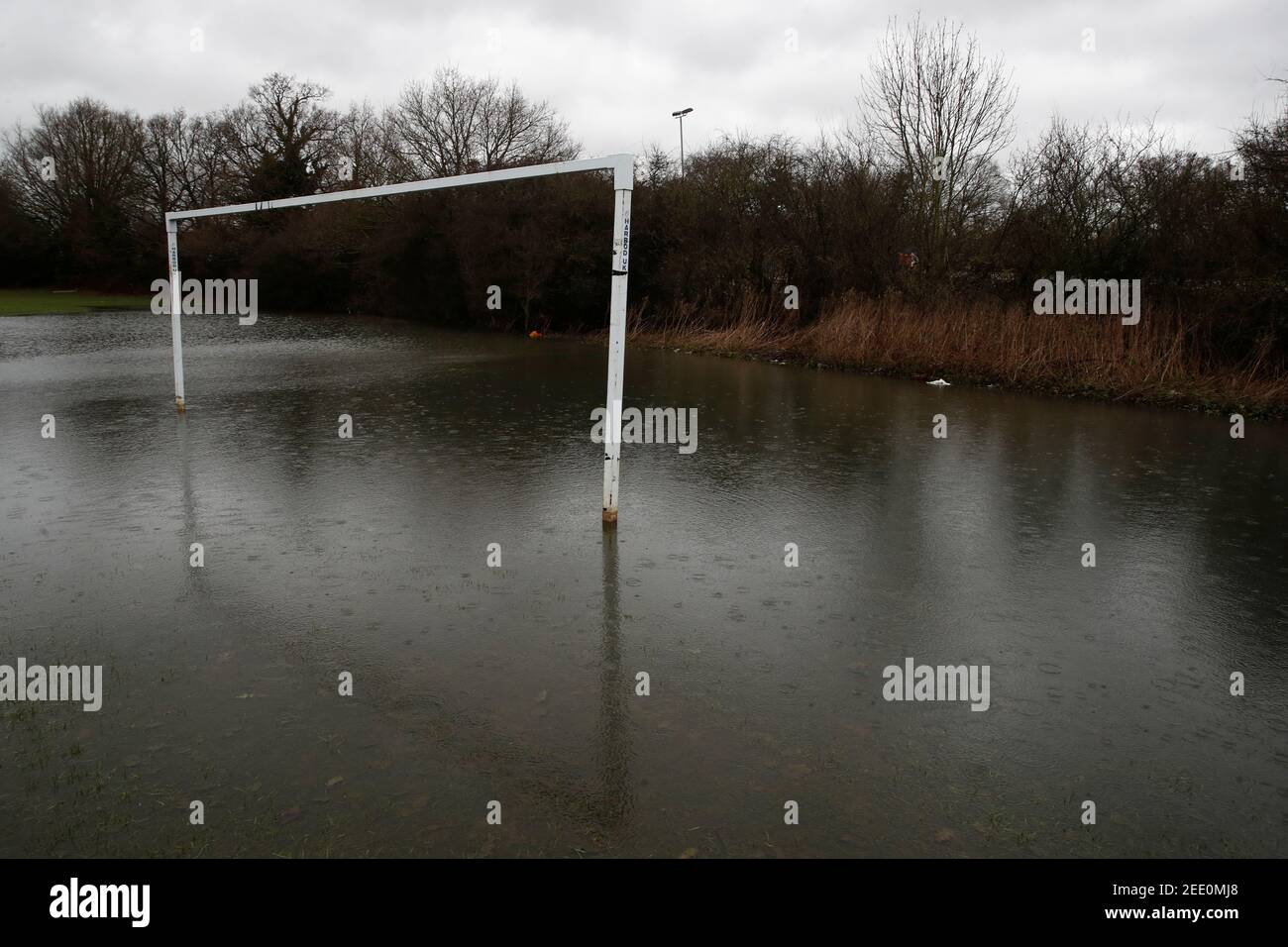 Flooded rugby pitch hi-res stock photography and images - Alamy