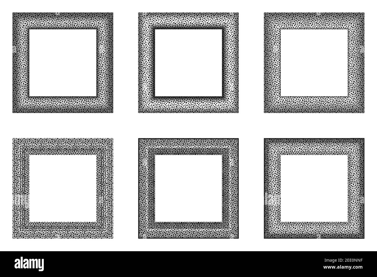 Big set of squared vintage black and white frame. Vintage cover. Place ...