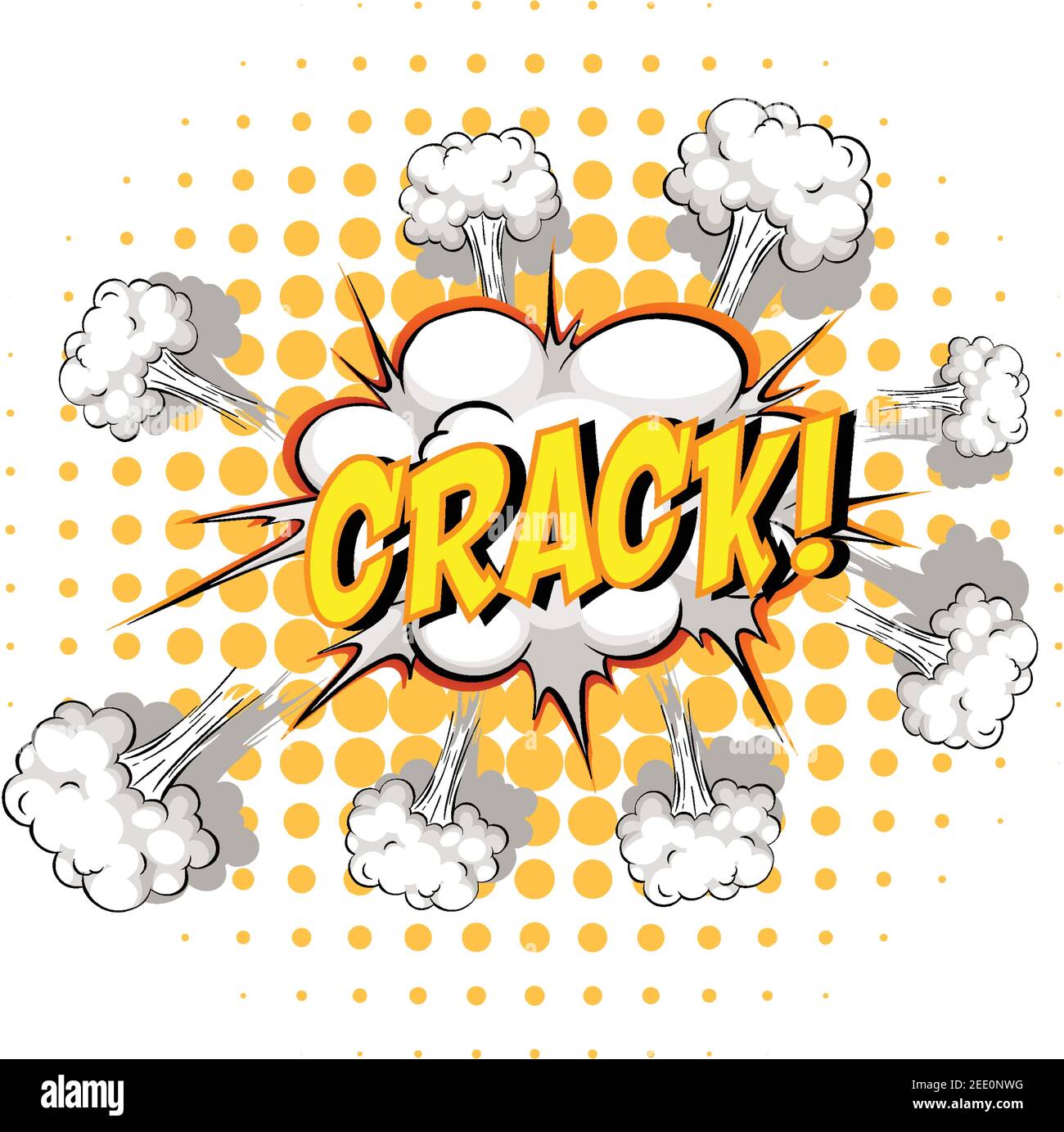 Comic speech bubble with crack text illustration Stock Vector Image ...