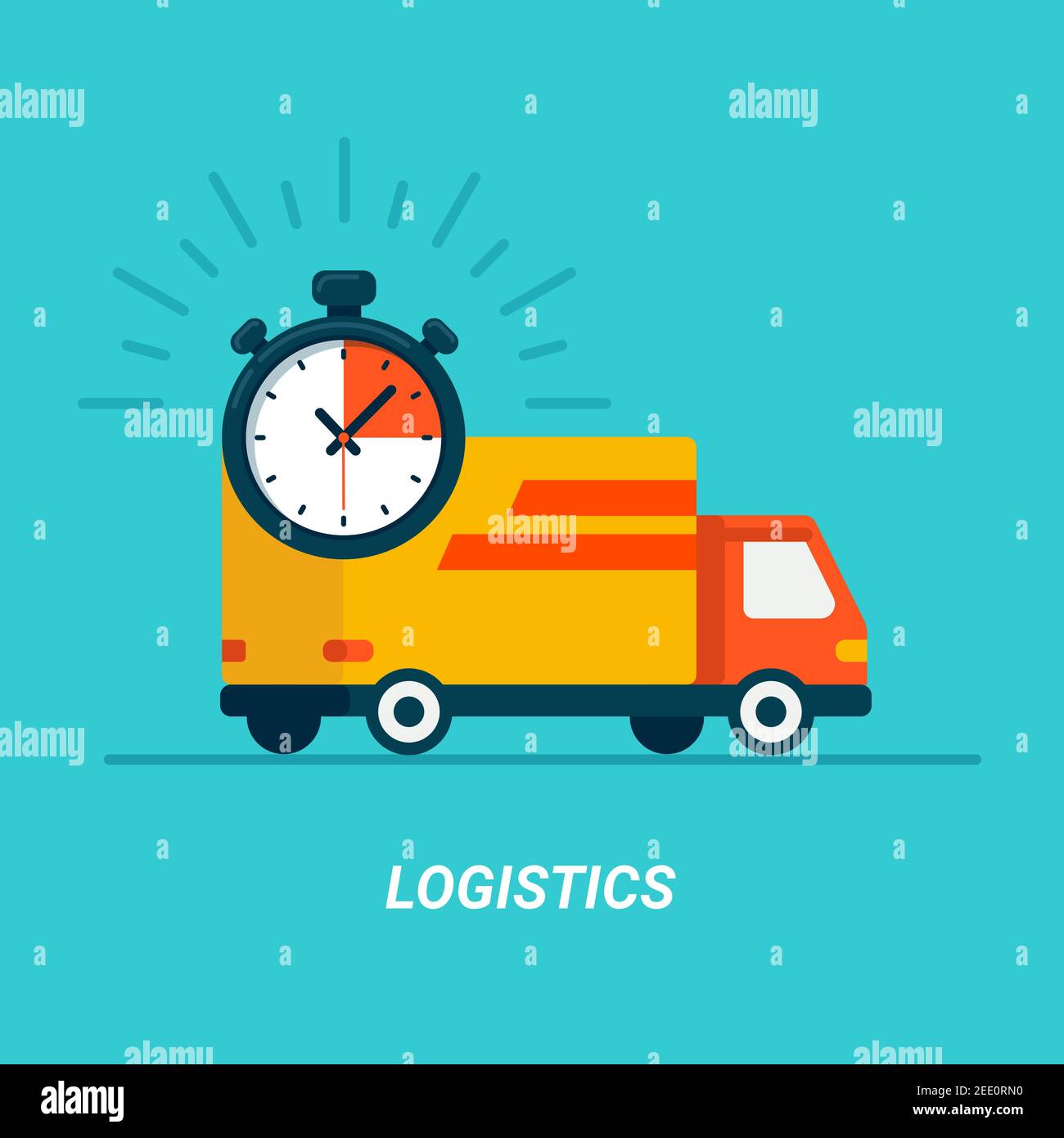 Package delivery fleet Stock Vector Images - Alamy
