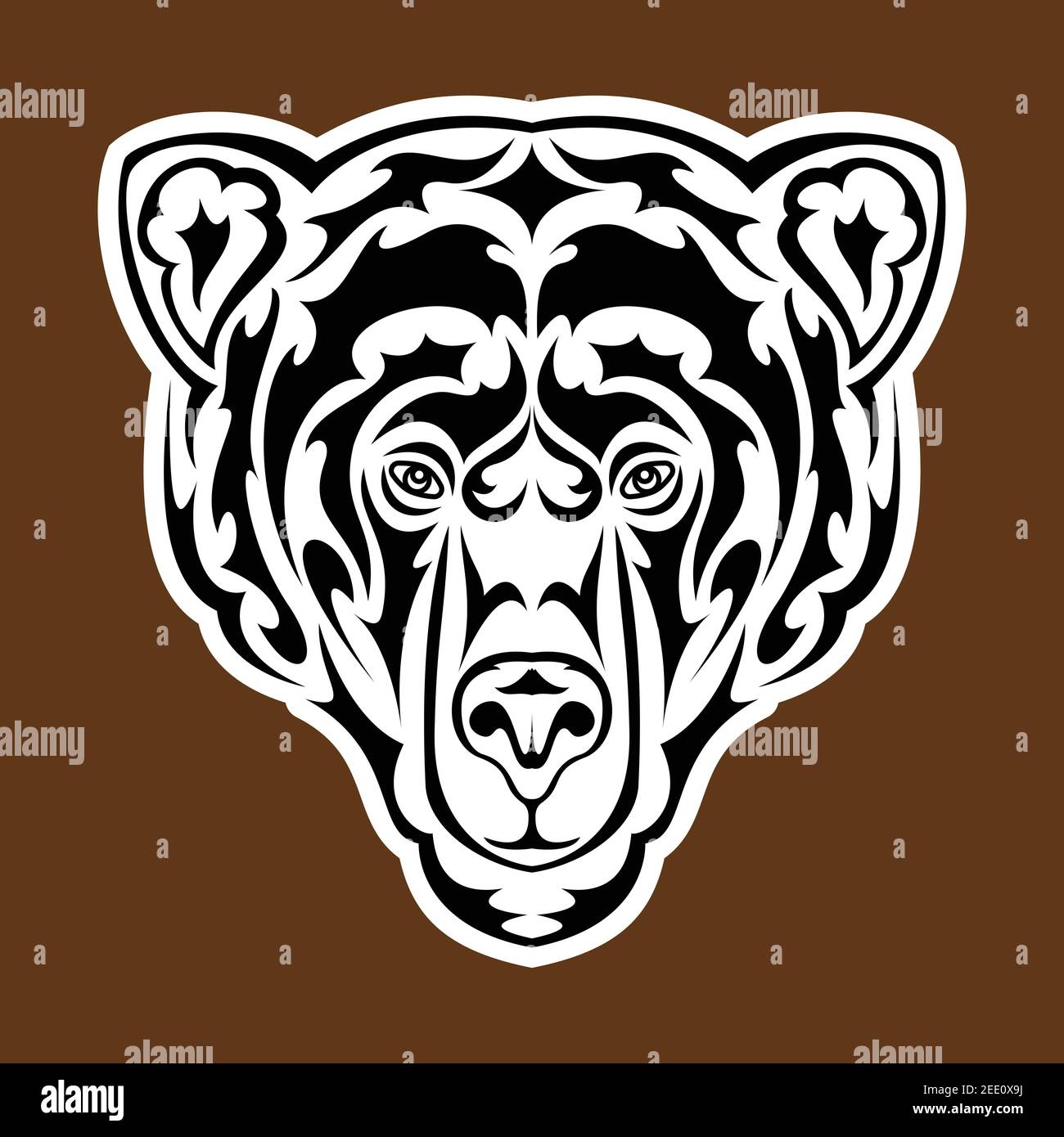 Bear Head Vector