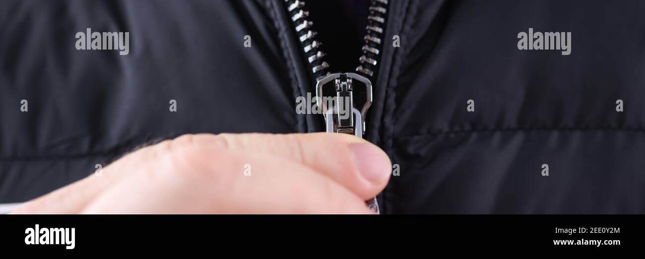 Closing the jacket hi-res stock photography and images - Alamy