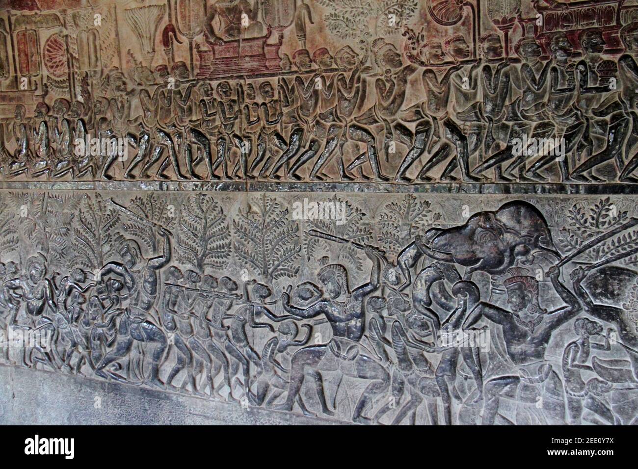 Decorations inside Angkor Wat temple, Cambodia Stock Photo - Alamy