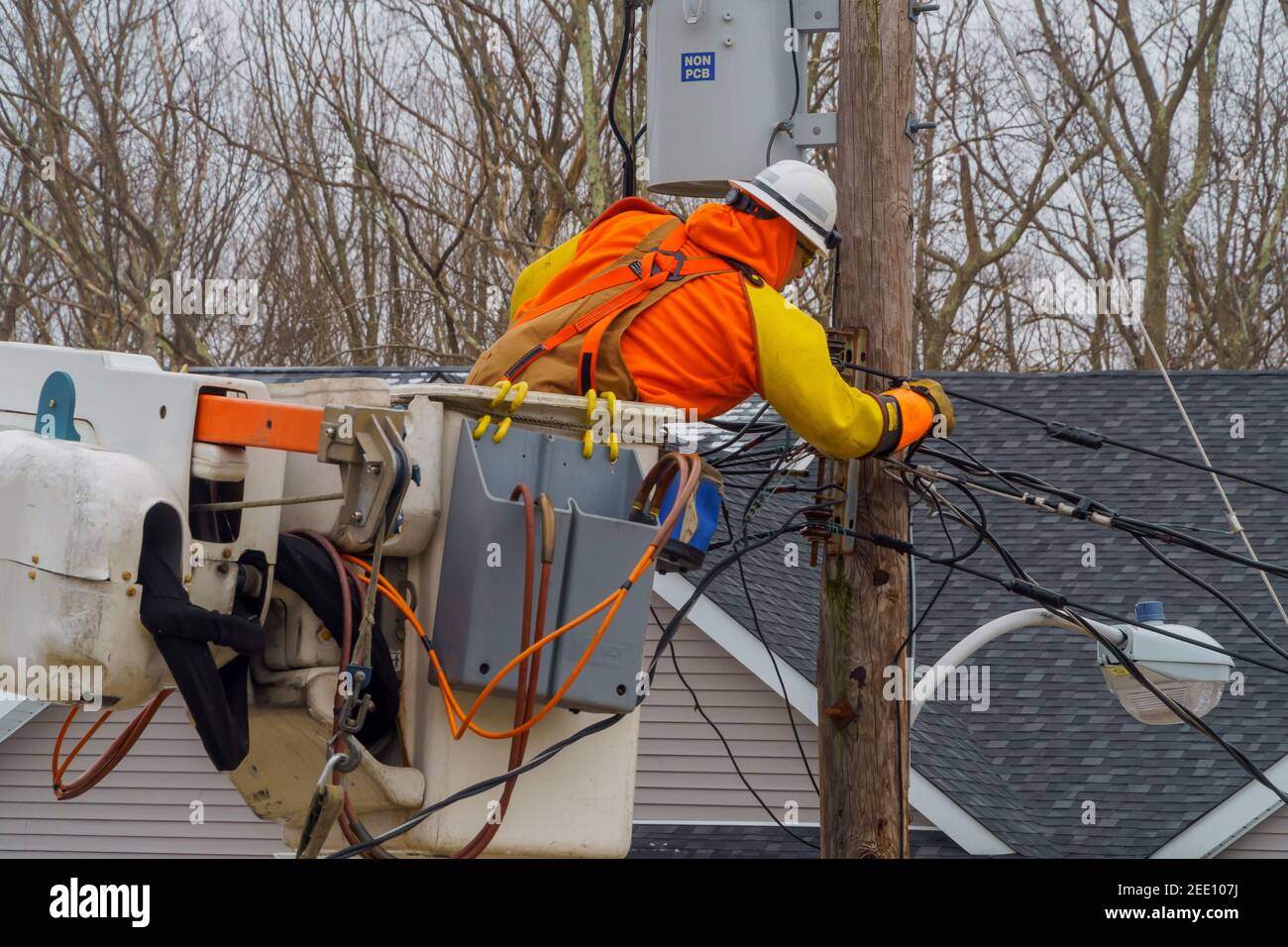 Maintenance work pylon hi-res stock photography and images - Alamy