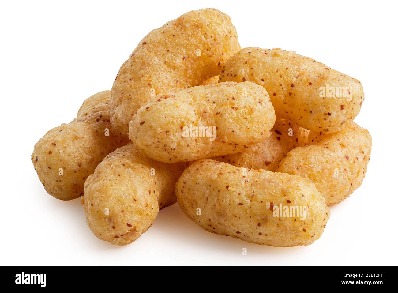 Pile of peanut flips isolated on white Stock Photo - Alamy