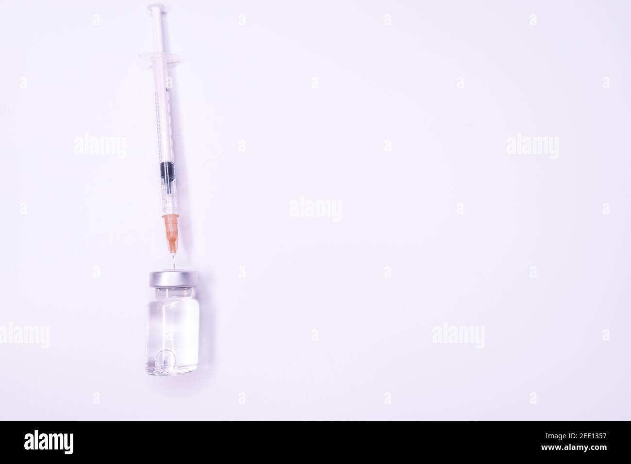 Medicine bottle for injection. Medical glass vials and syringe for ...
