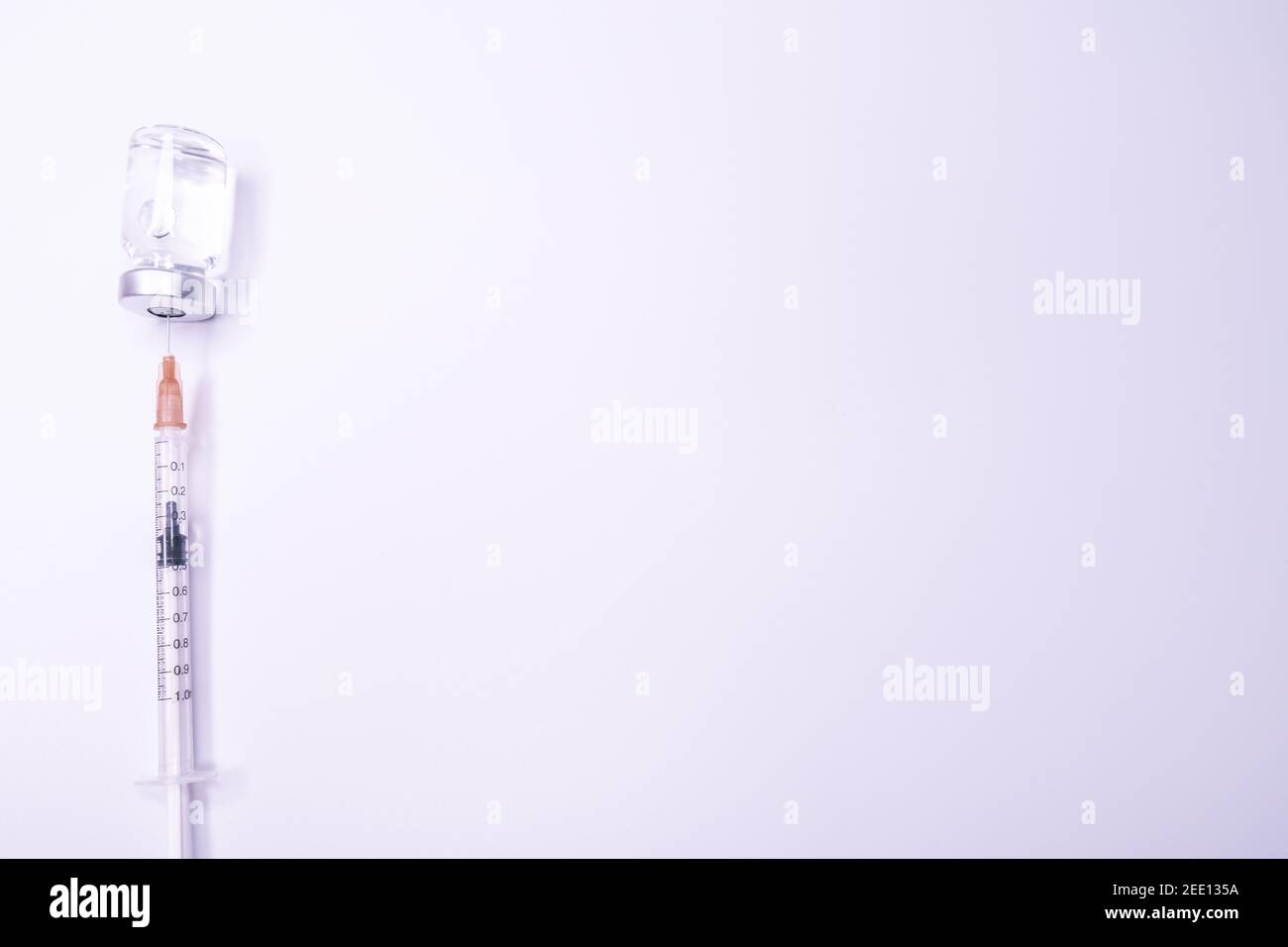 Medicine bottle for injection. Medical glass vials and syringe for ...