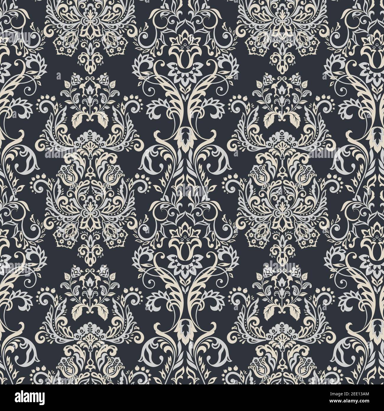 Vector Baroque floral pattern. classic floral ornament. vintage ...