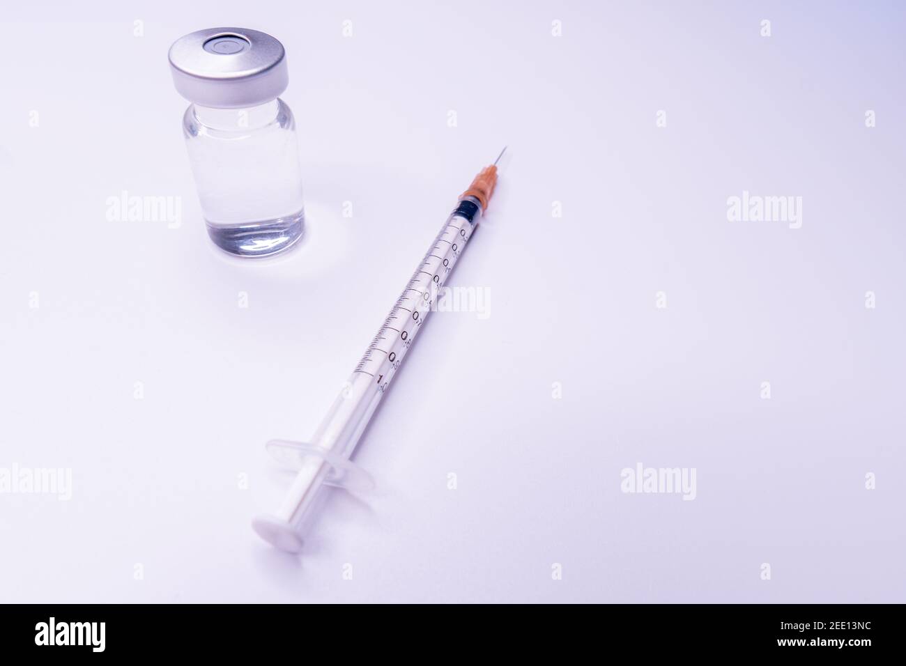 Medicine bottle for injection. Medical glass vials and syringe for ...