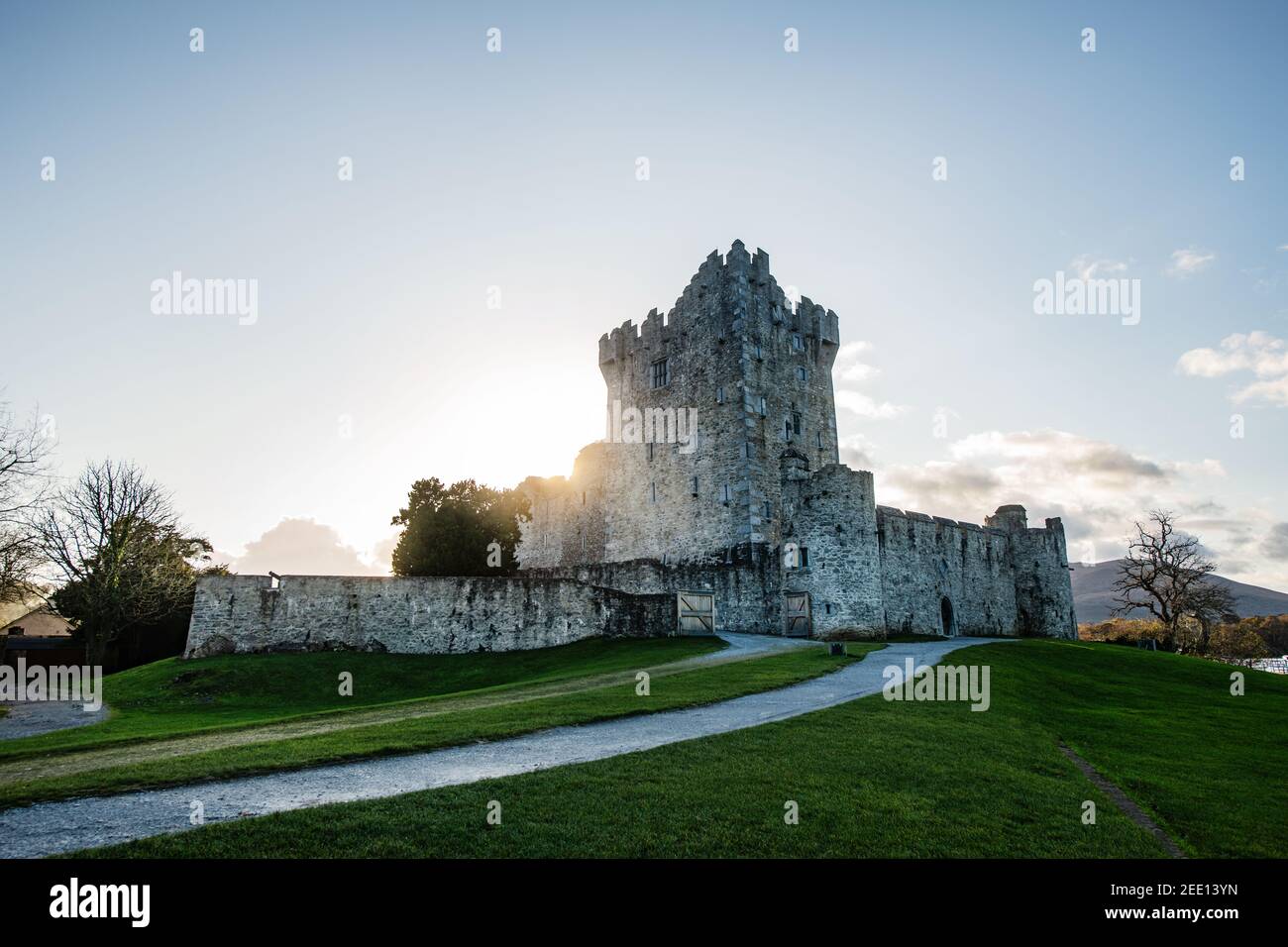 Ross Castle in Lough Leane, Killarney National Park, County Kerry ...