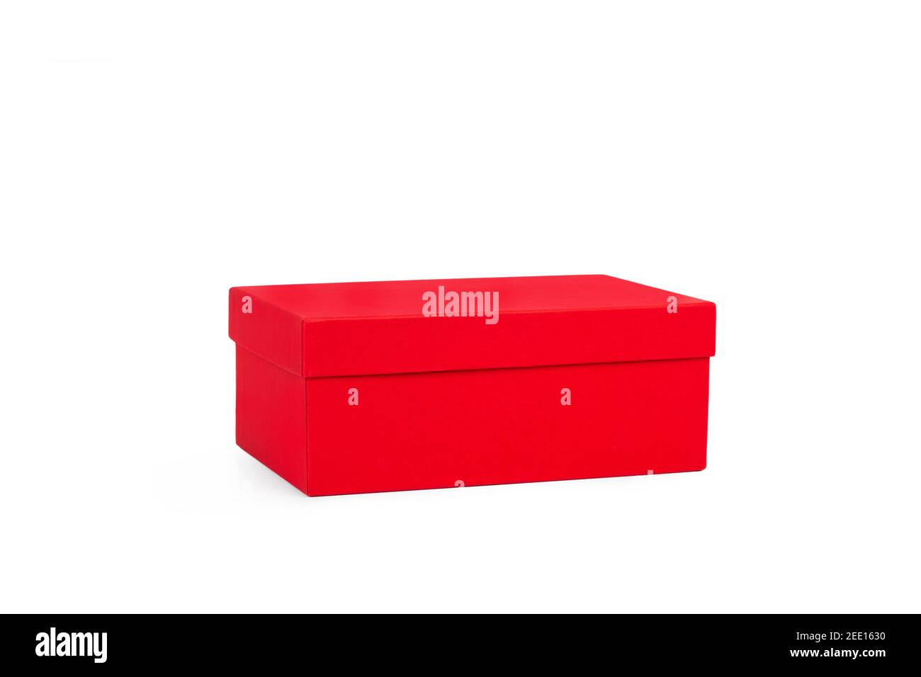 A closed red box on a white background Stock Photo - Alamy