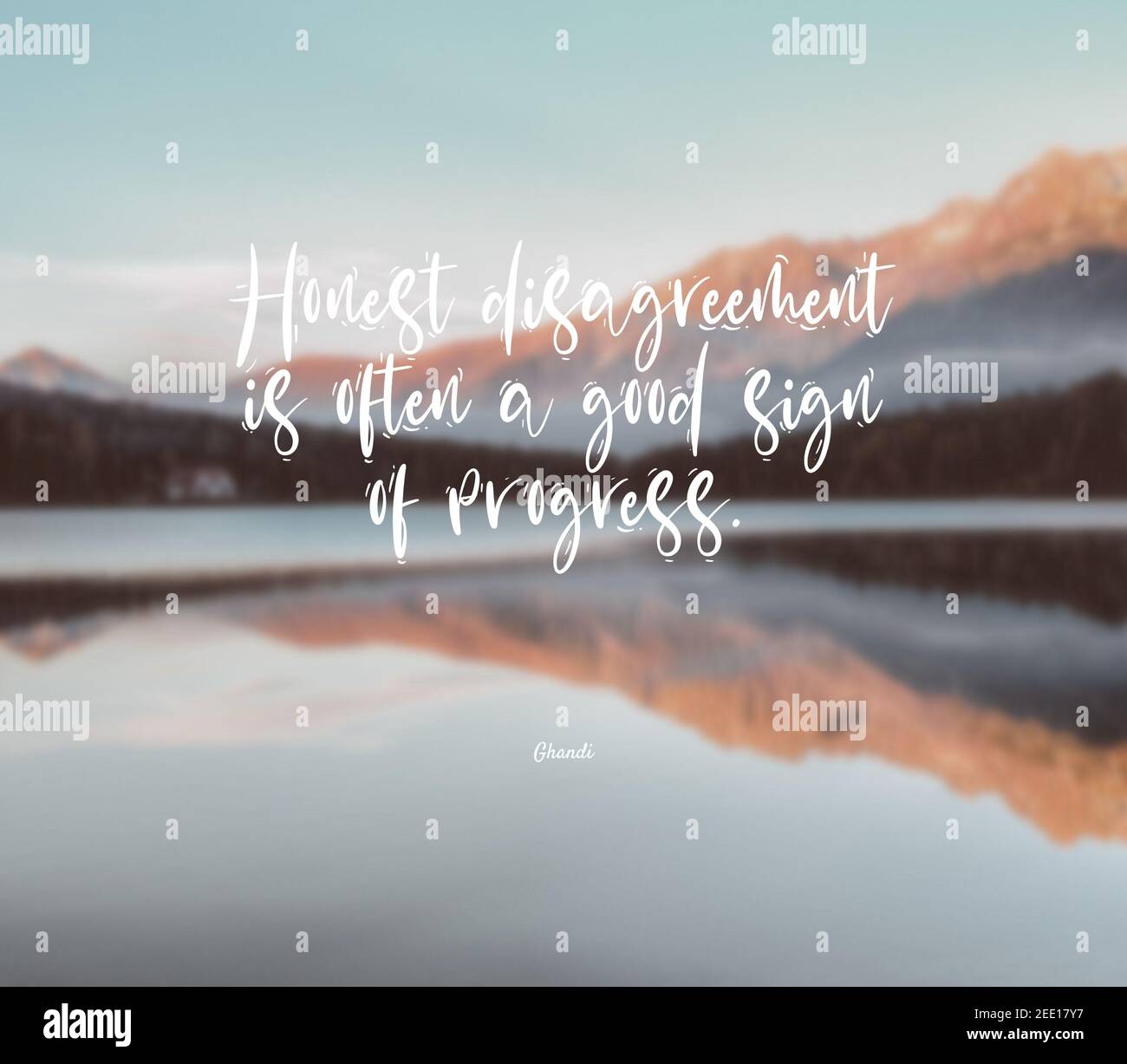 Quote, inspirational text. Honest disagreement is often a good sign of ...