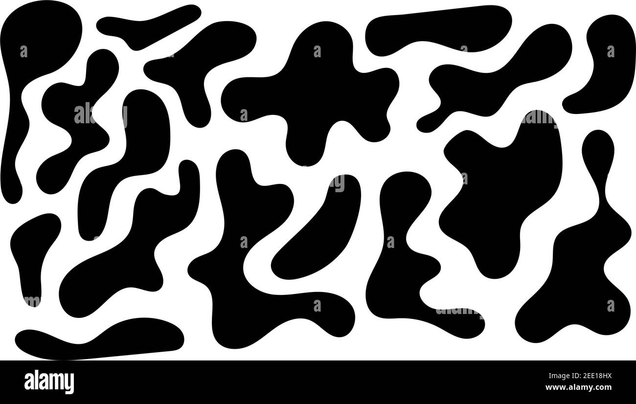 Irregular blob, set of abstract organic shapes. Abstract irregular ...
