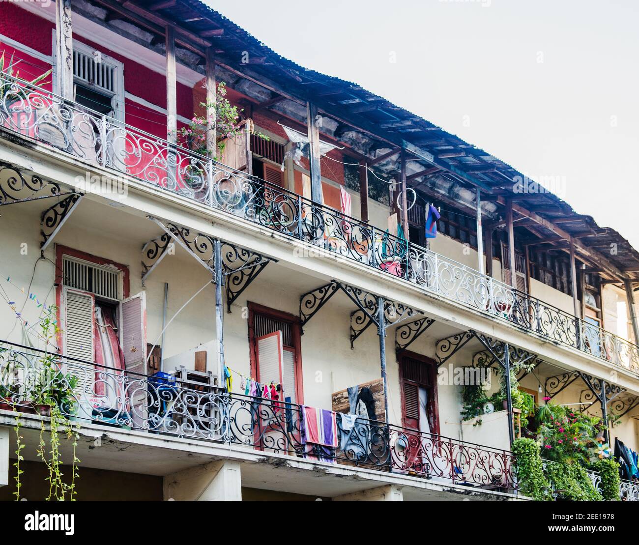 Spanish Colonial architecture of Panama city, Panama, Central America ...