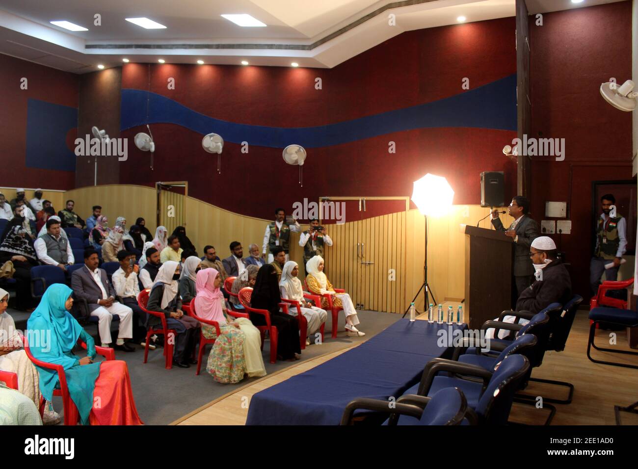 Muslim Audience in the conference hall or seminar meeting, business and ...