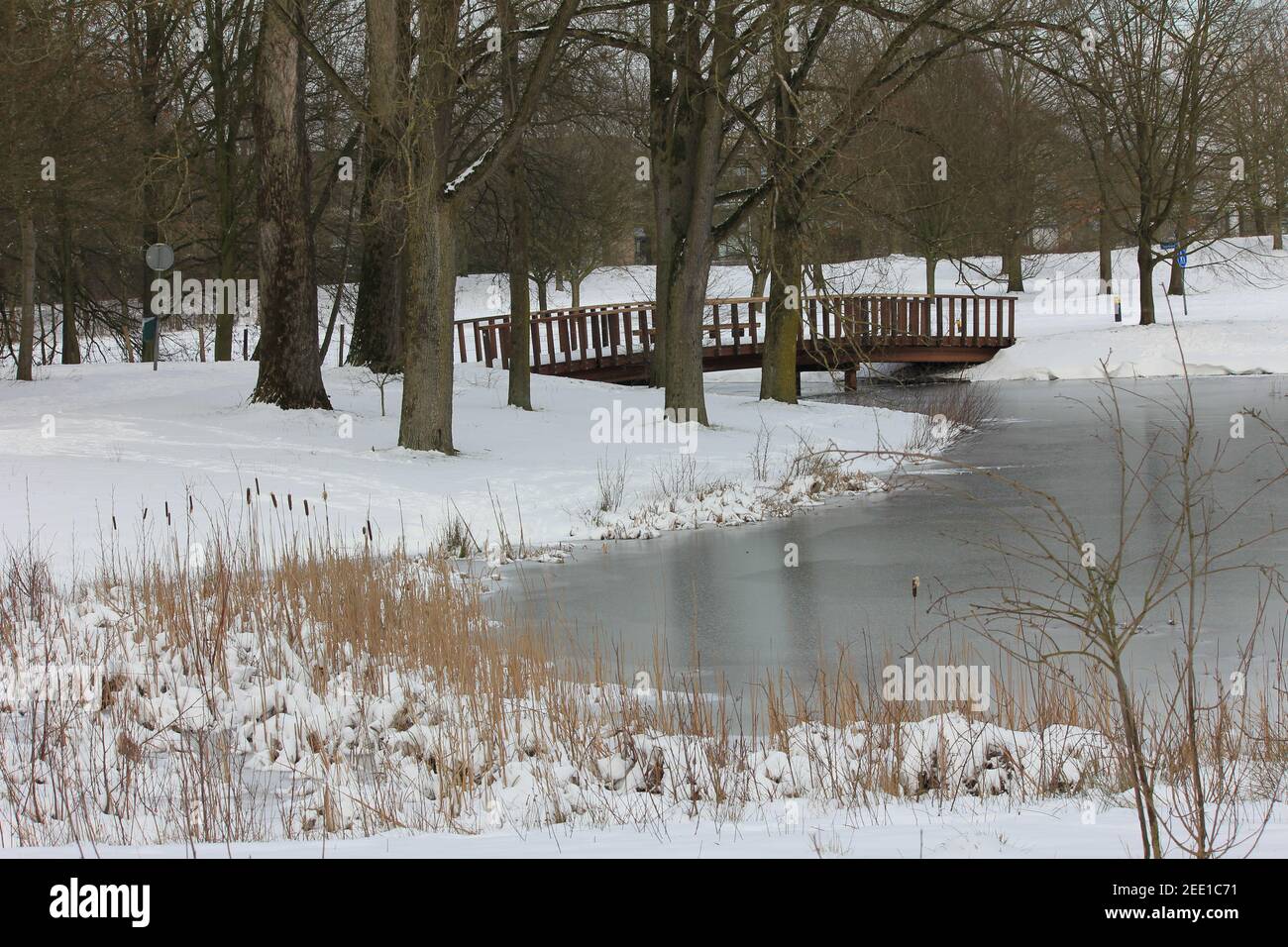 Winter in Citypark Staddijk Stock Photo - Alamy