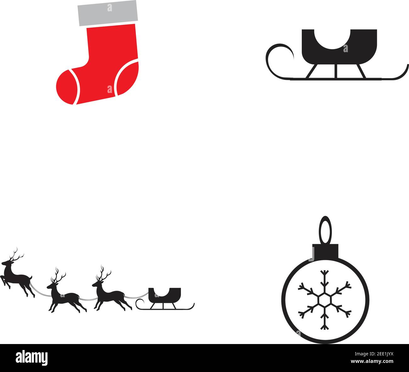 Christmas vector icons illustrations design template - Vector Stock ...