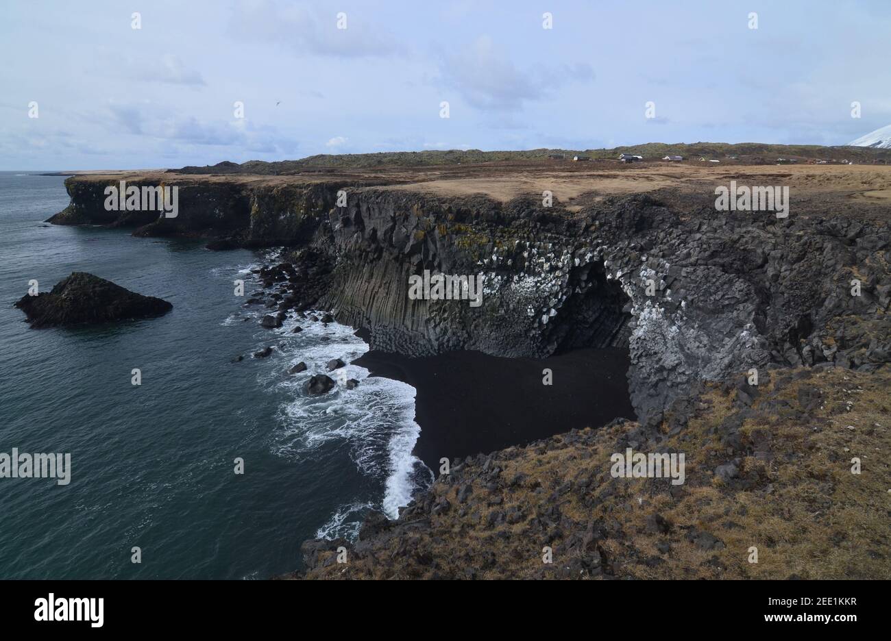 Very striking view of Arnarstapi on Snaefellsnes Peninsula in Iceland ...