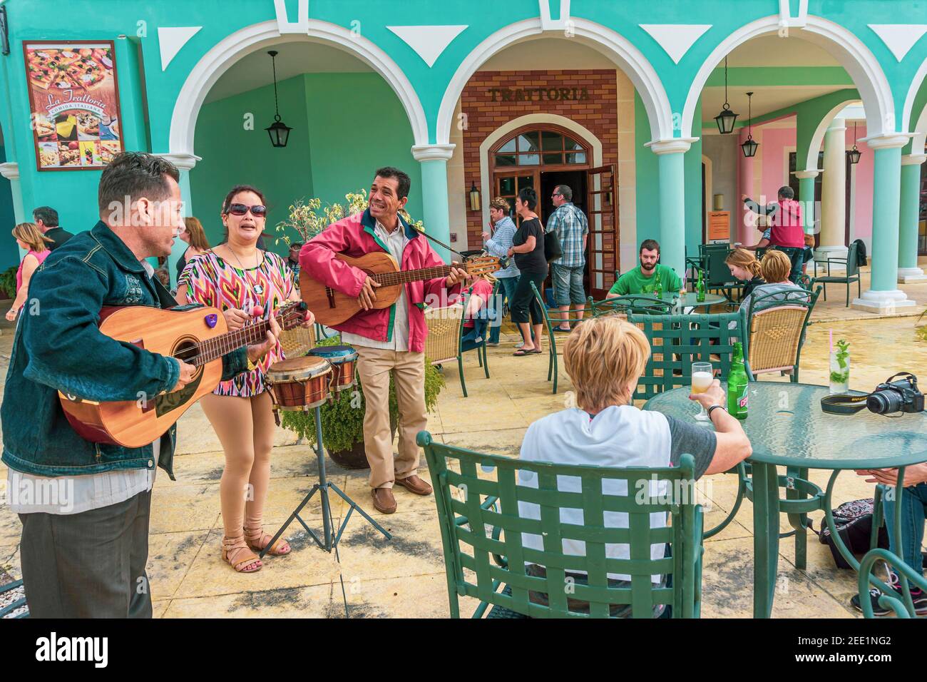 Cayo Santa Maria, Cuba, February 2016 - Trio of local musicians ...