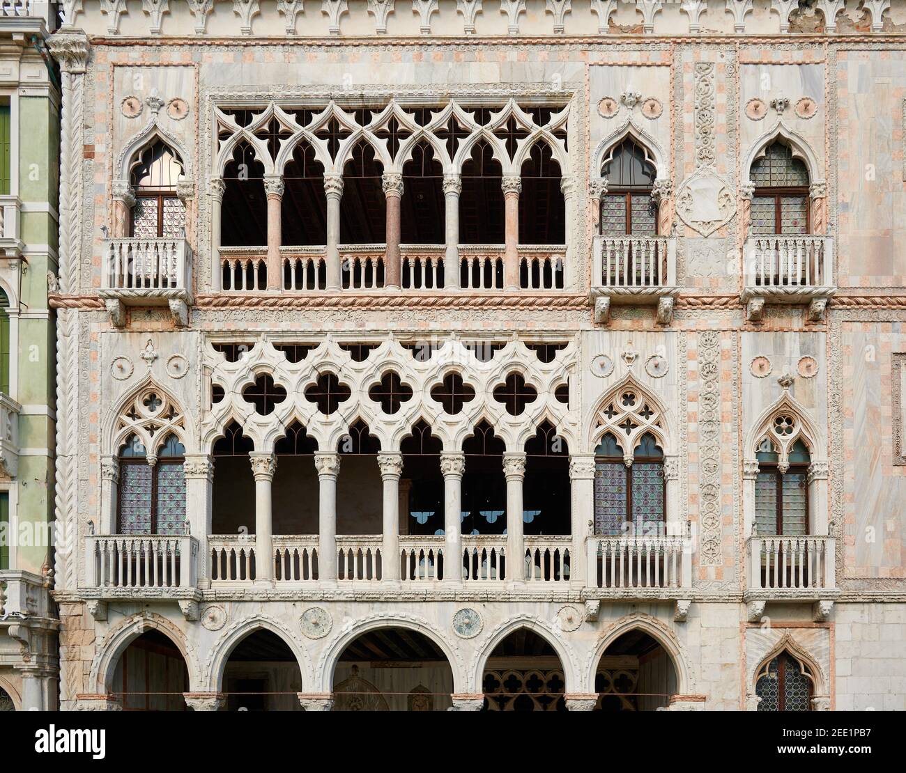 Typical Venetian architectural detail, typical Venetian house facades ...