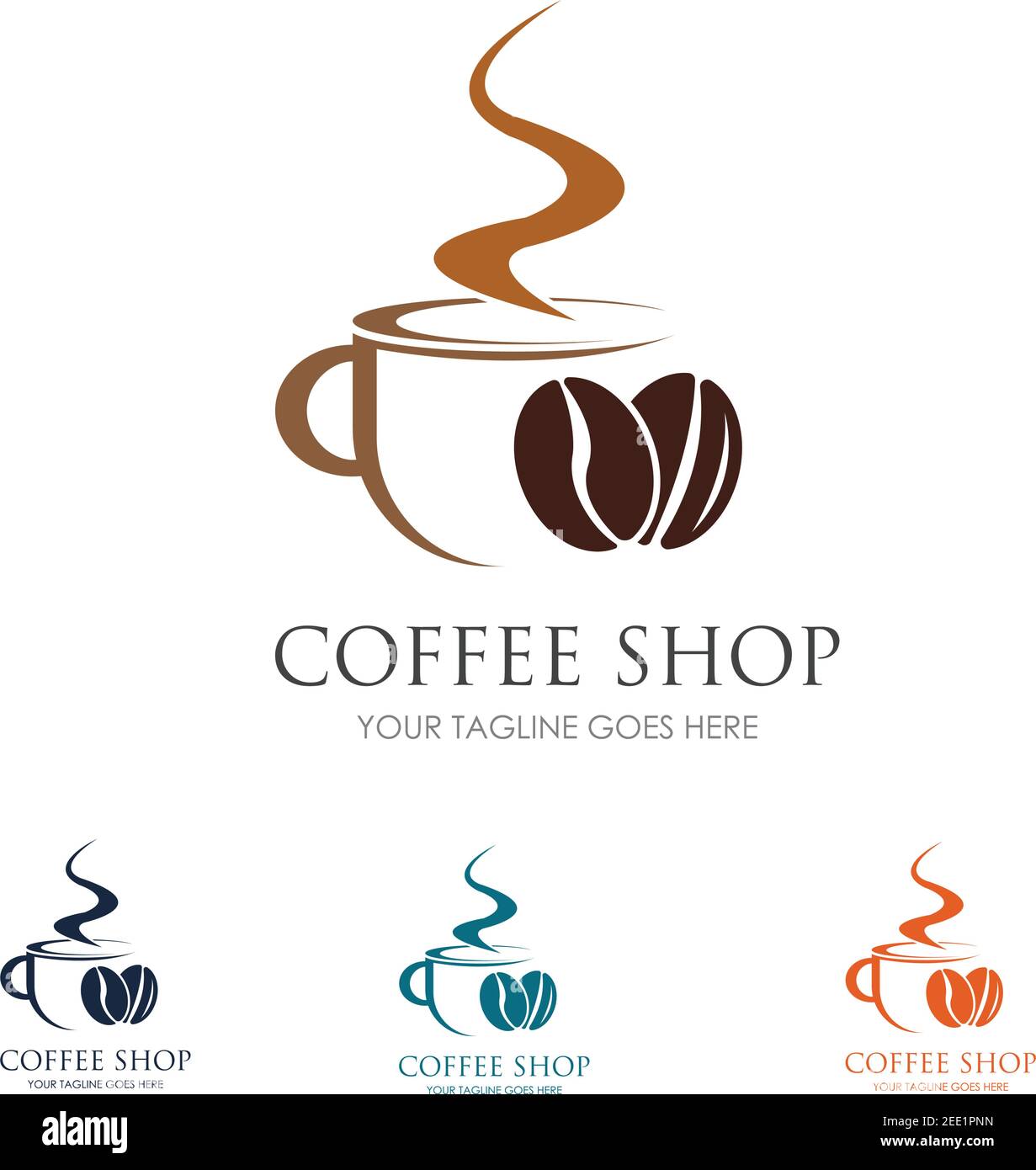 Coffee Shop Logo Icon Template Design Vector Illustration Stock Vector ...