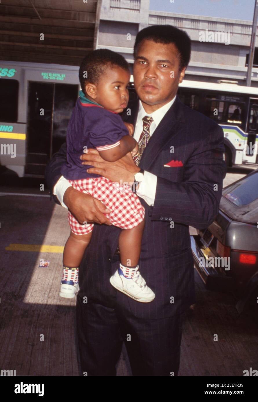 Muhammad Ali and son Assad Circa 1987. Credit: Ralph Dominguez ...