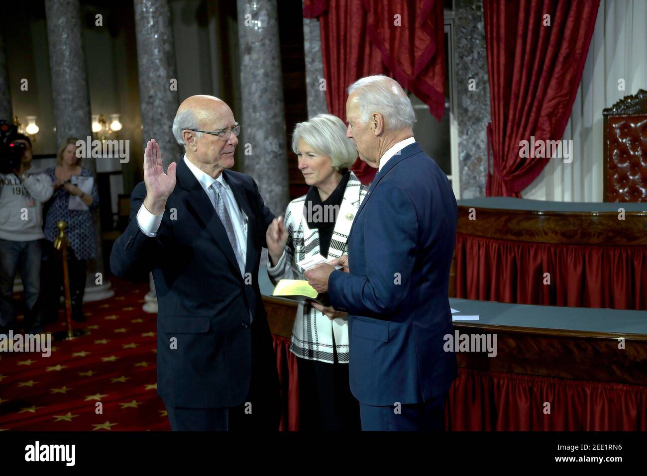 Washington DC, USA, January 6, 2015 Senator Pat Roberts (R-KS) and his ...